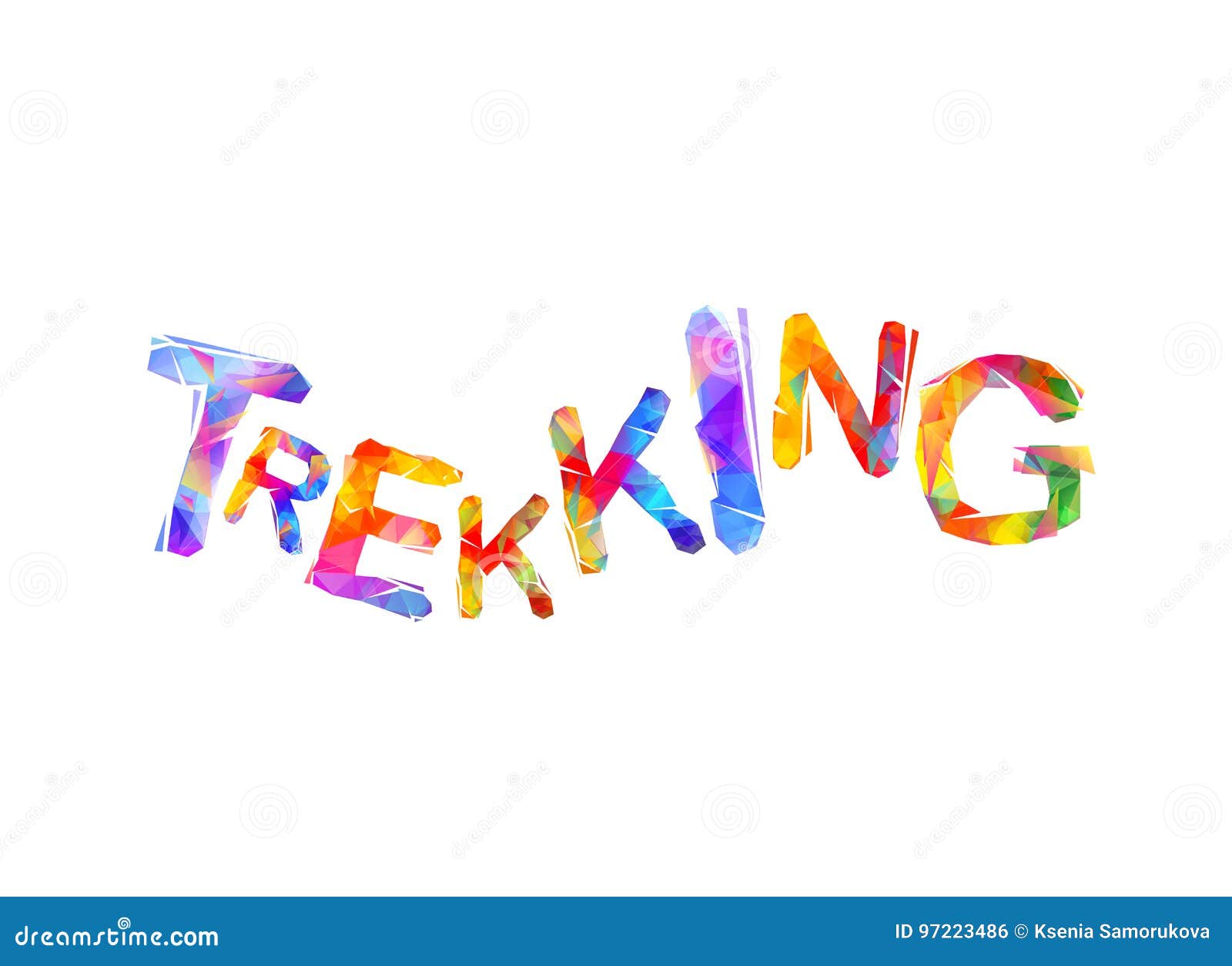 Trekking. Word of Triangular Letters Stock Vector - Illustration of ...