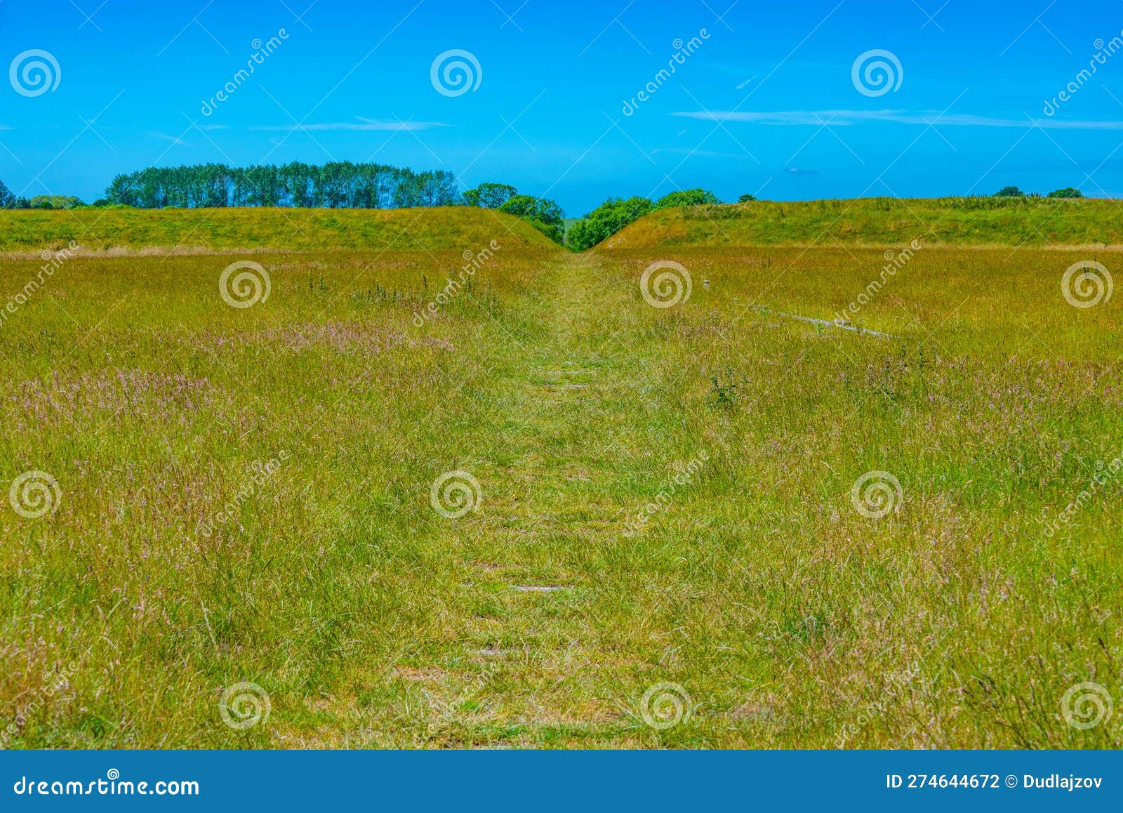 Trelleborg Viking Ring Fortress in Denmark Stock Photo - Image of ...