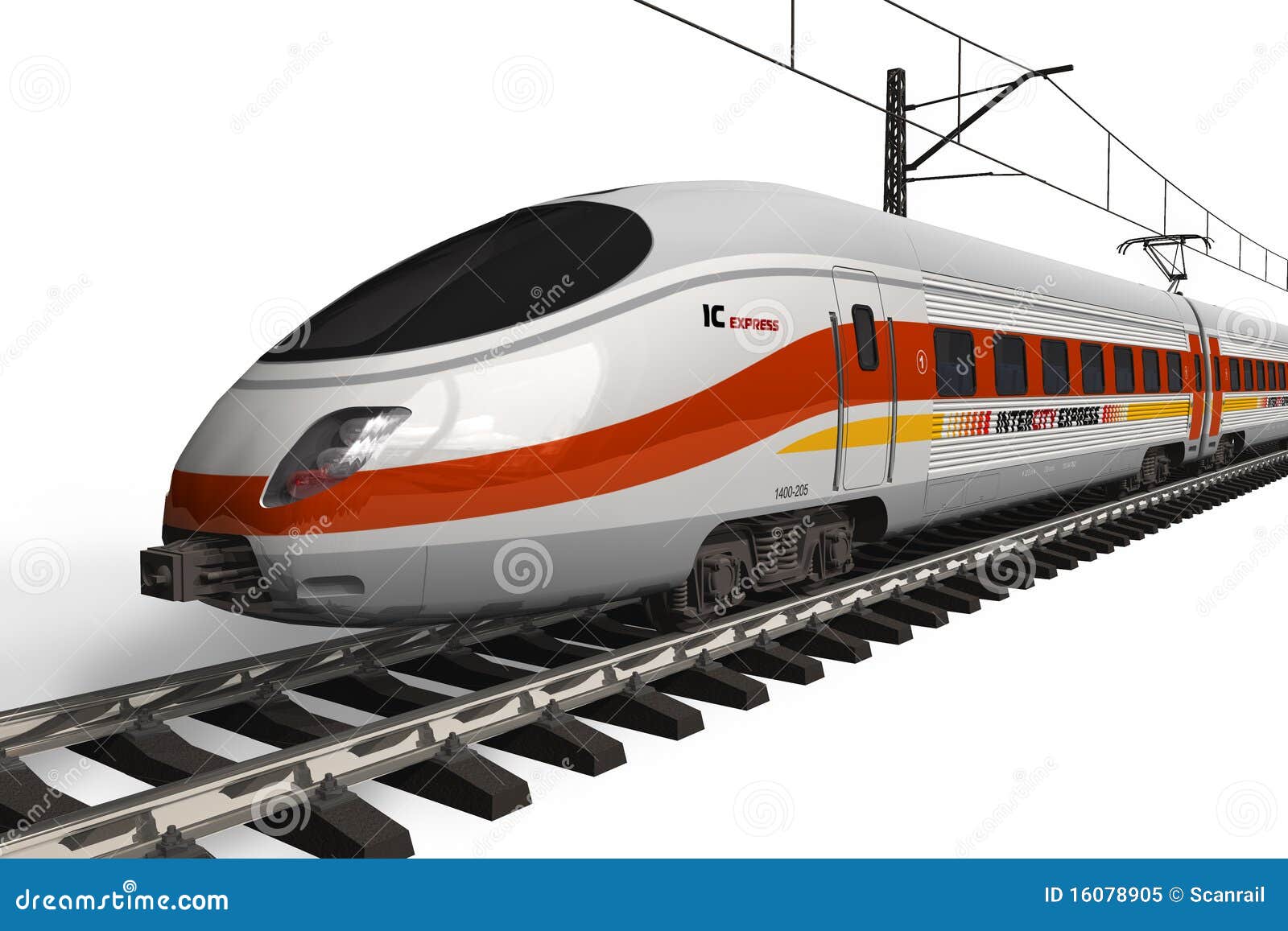 Trem De Alta Velocidade Moderno Ilustração Stock - Ilustração de ...