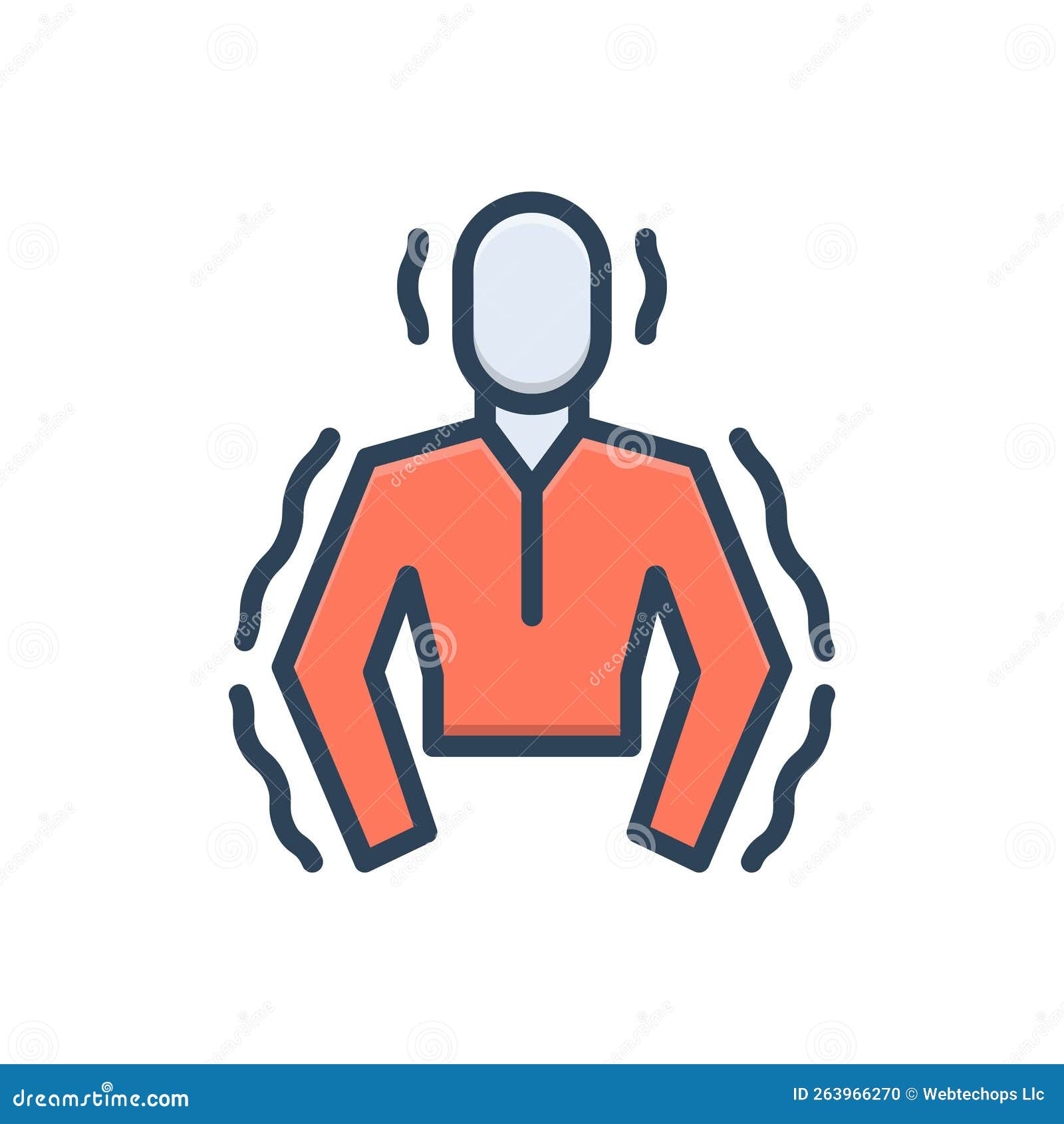 Color Illustration Icon for Trembl, Chill and Hypothermia Stock ...