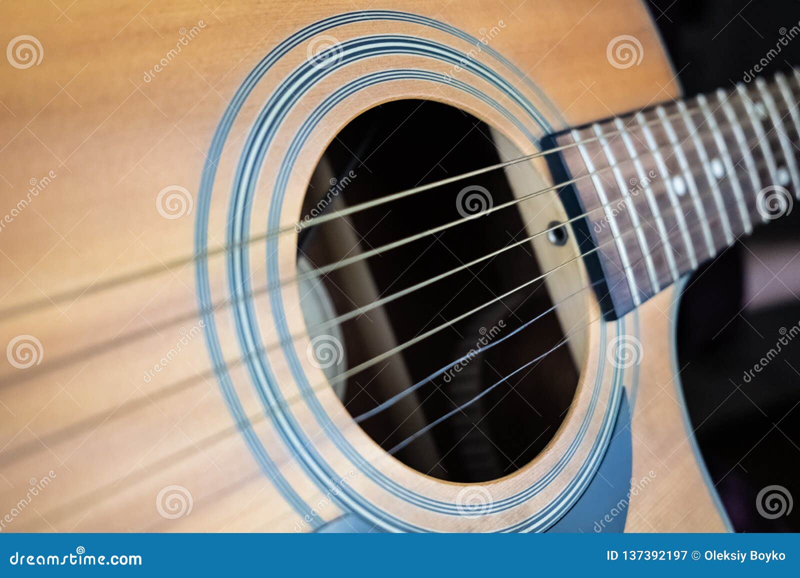 Trembling Guitar String, Electronic Shutter Distortion Effect. Stock ...