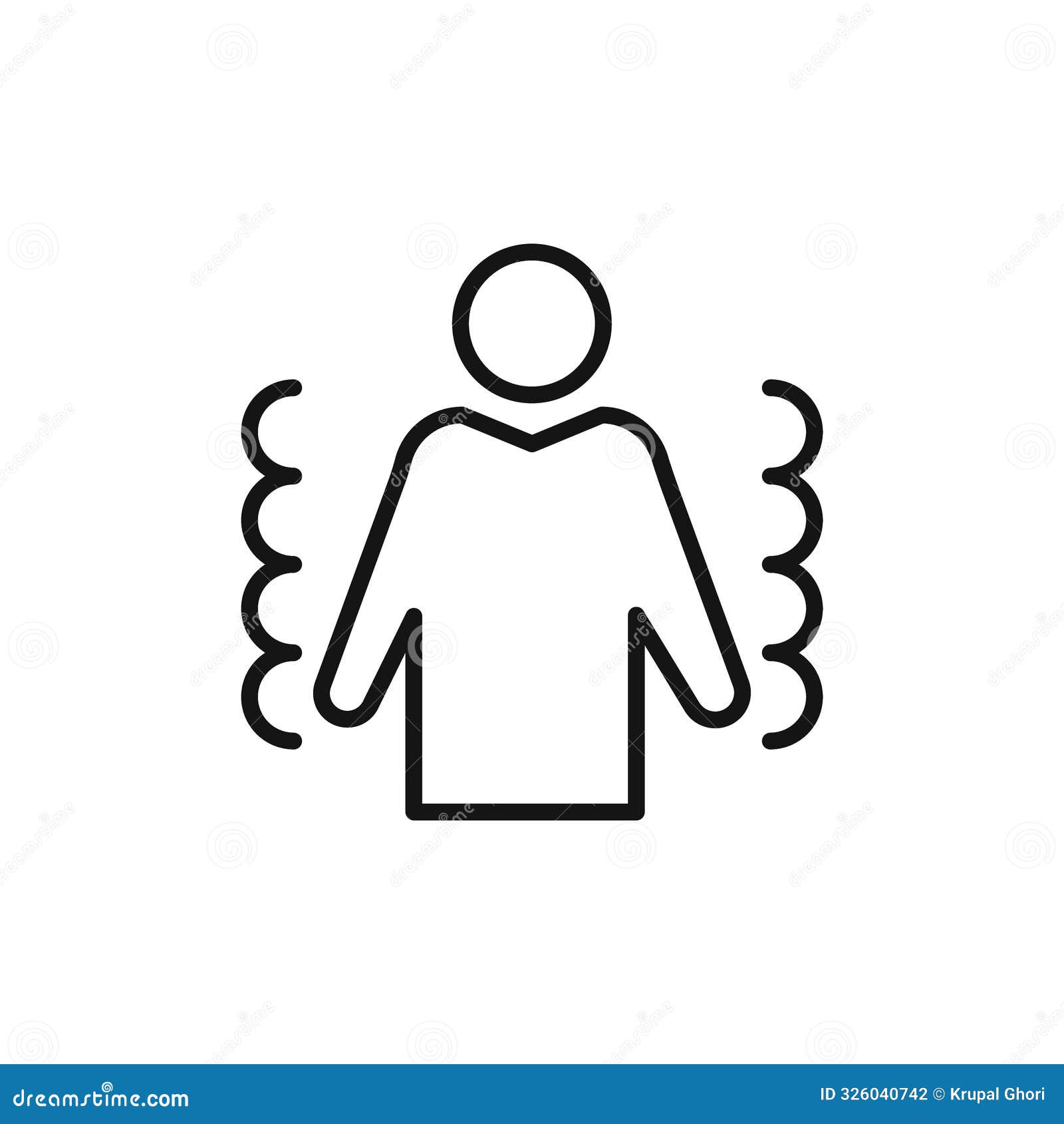 Trembling Logo Sign Vector Outline Stock Vector - Illustration of aging ...