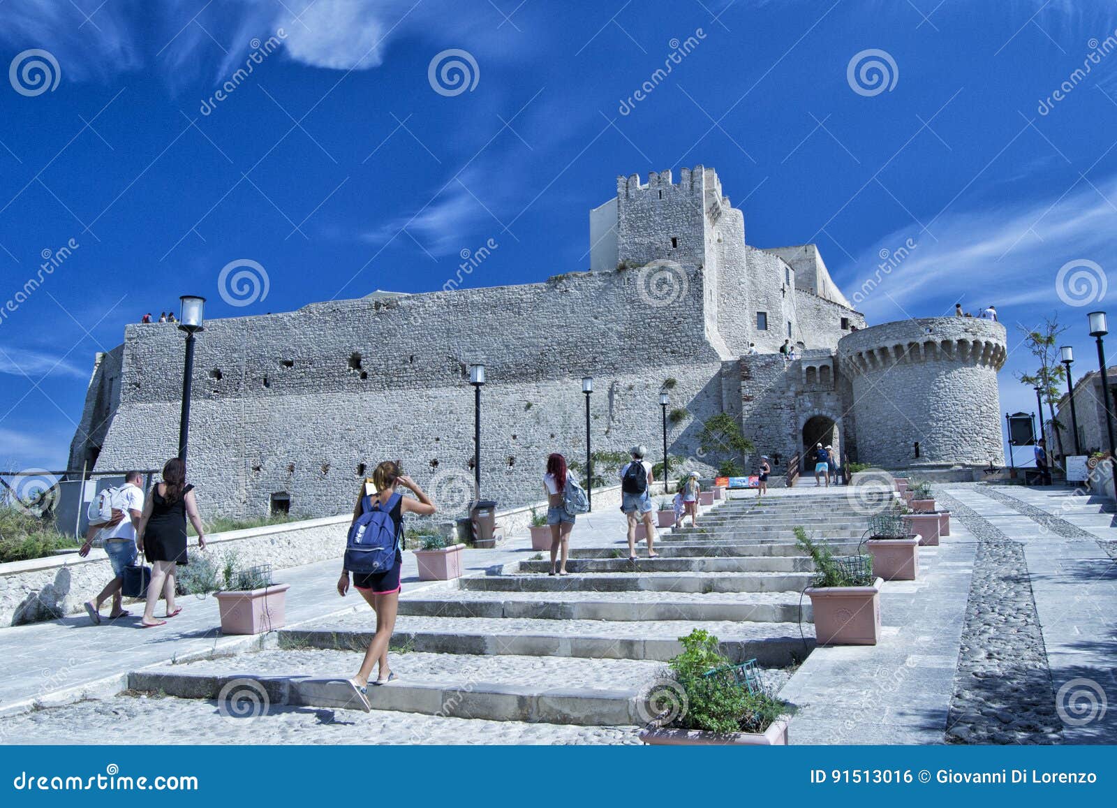 Tremiti Islands, Gargano, Apulia, Italy. Castle Access Stairs with ...