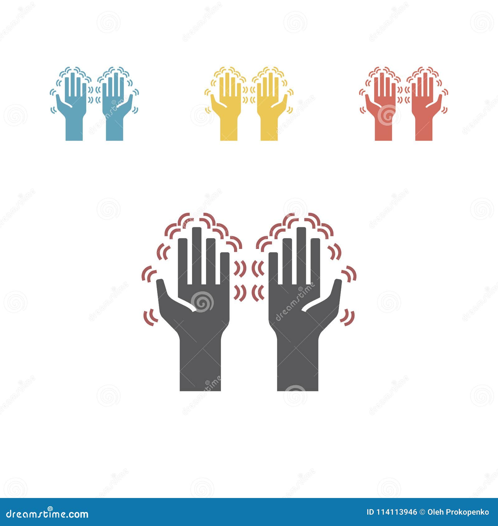 Tremor Hands. Vector Illustration Stock Vector - Illustration of close ...