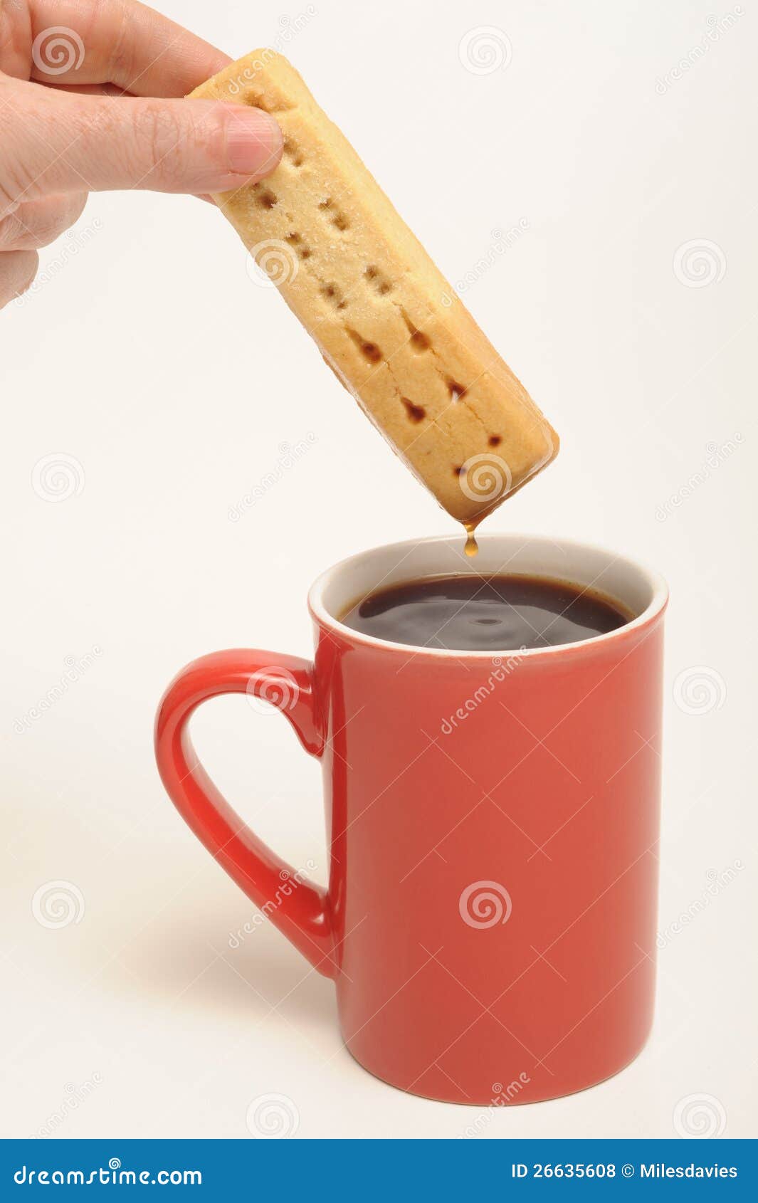 Tremper de biscuit photo stock. Image du vaisselle, plaine - 26635608
