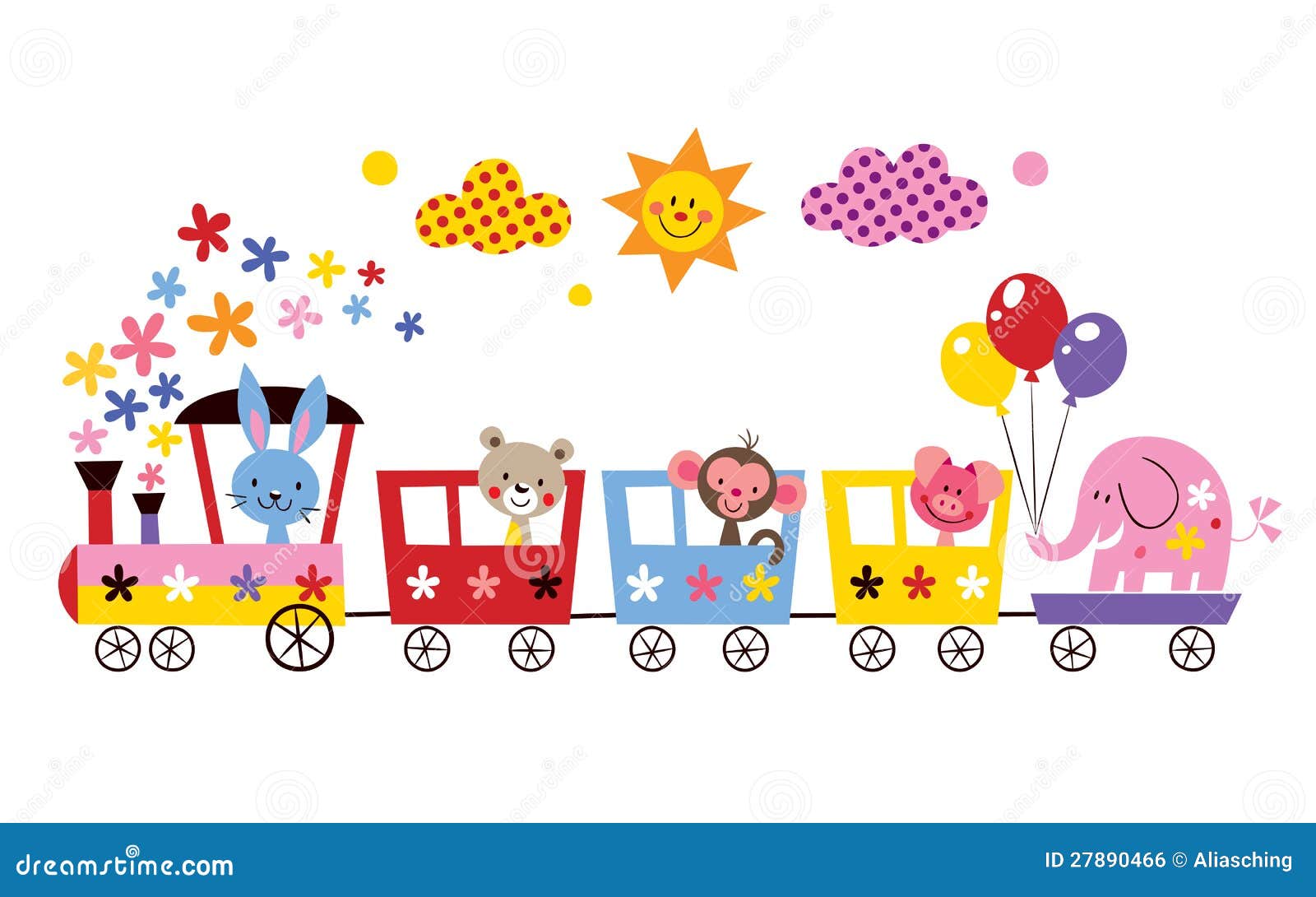 Tren animal ilustración del vector. Ilustración de fondo - 27890466