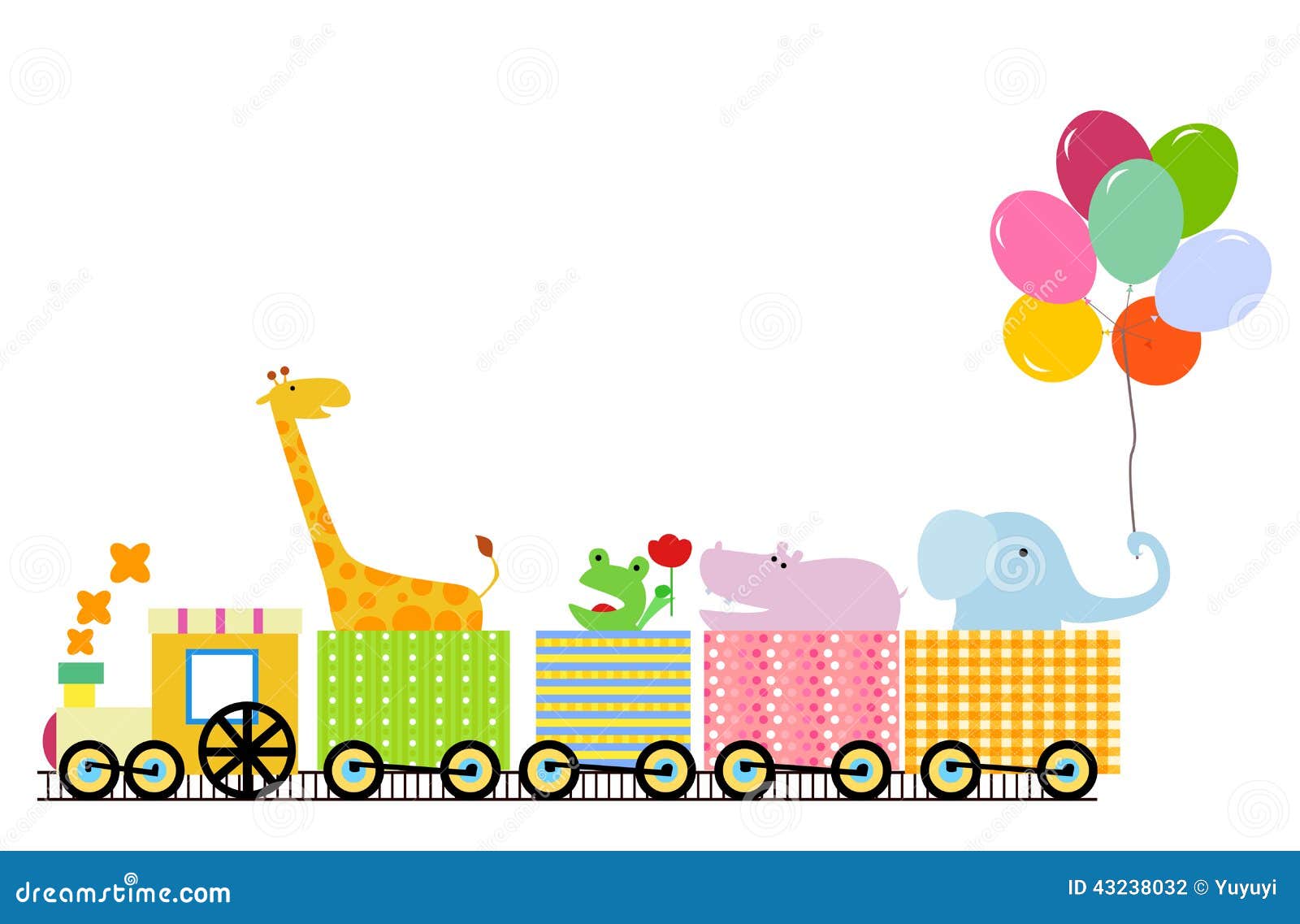 Tren animal ilustración del vector. Ilustración de ferrocarril - 43238032