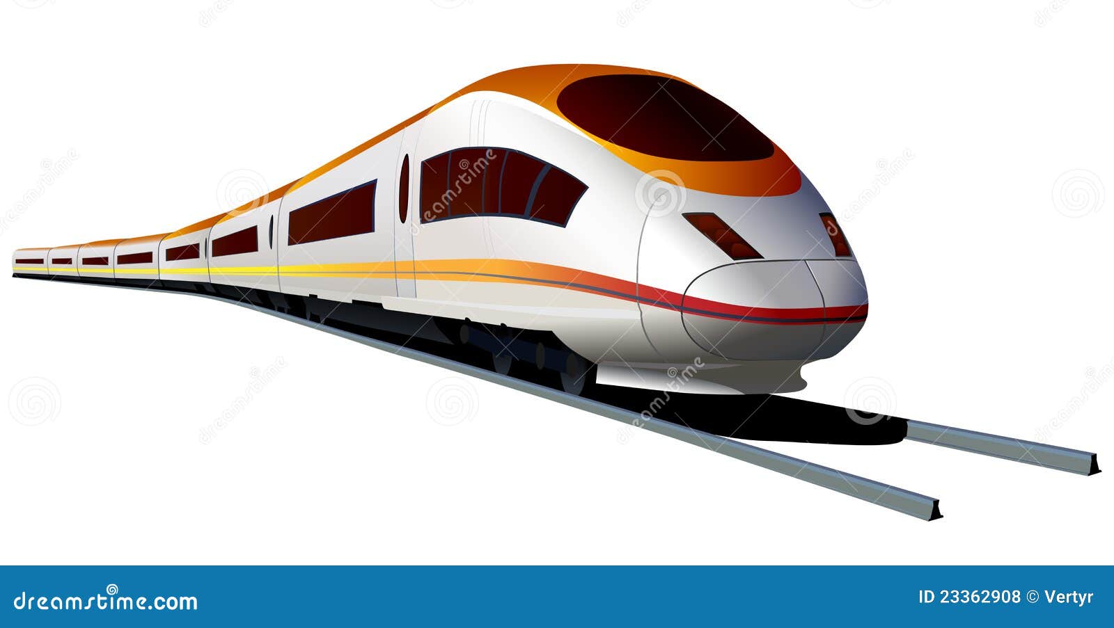 Tren De Alta Velocidad Moderno. Ilustración del Vector - Ilustración de ...