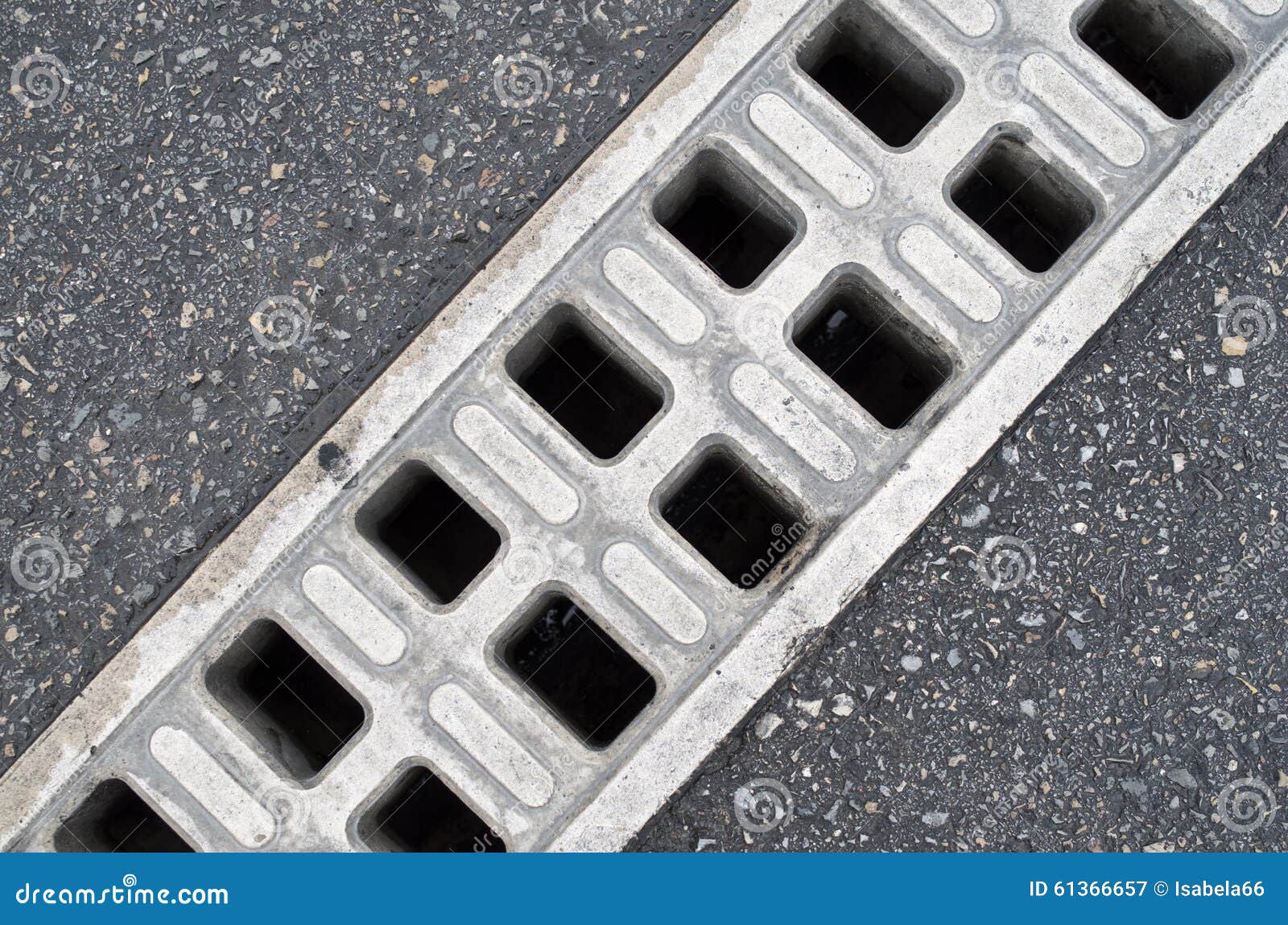 Trench Drain Linear Grate Closeup Stock Image - Image of black ...