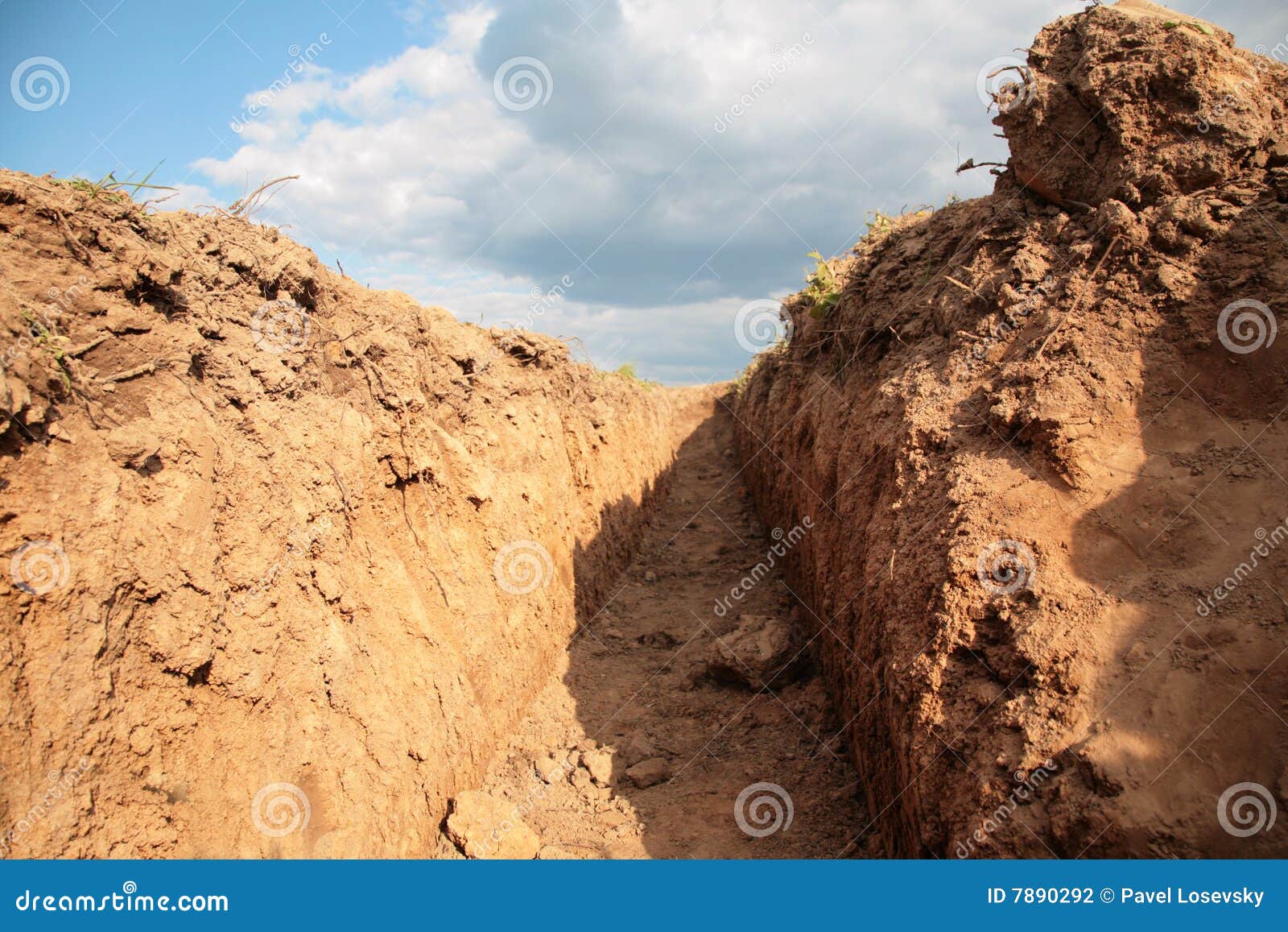 Trench in earth stock photo. Image of particle, crumbly - 7890292