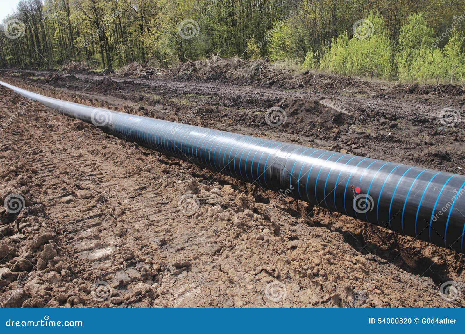 The trench stock photo. Image of glade, project, installation - 54000820