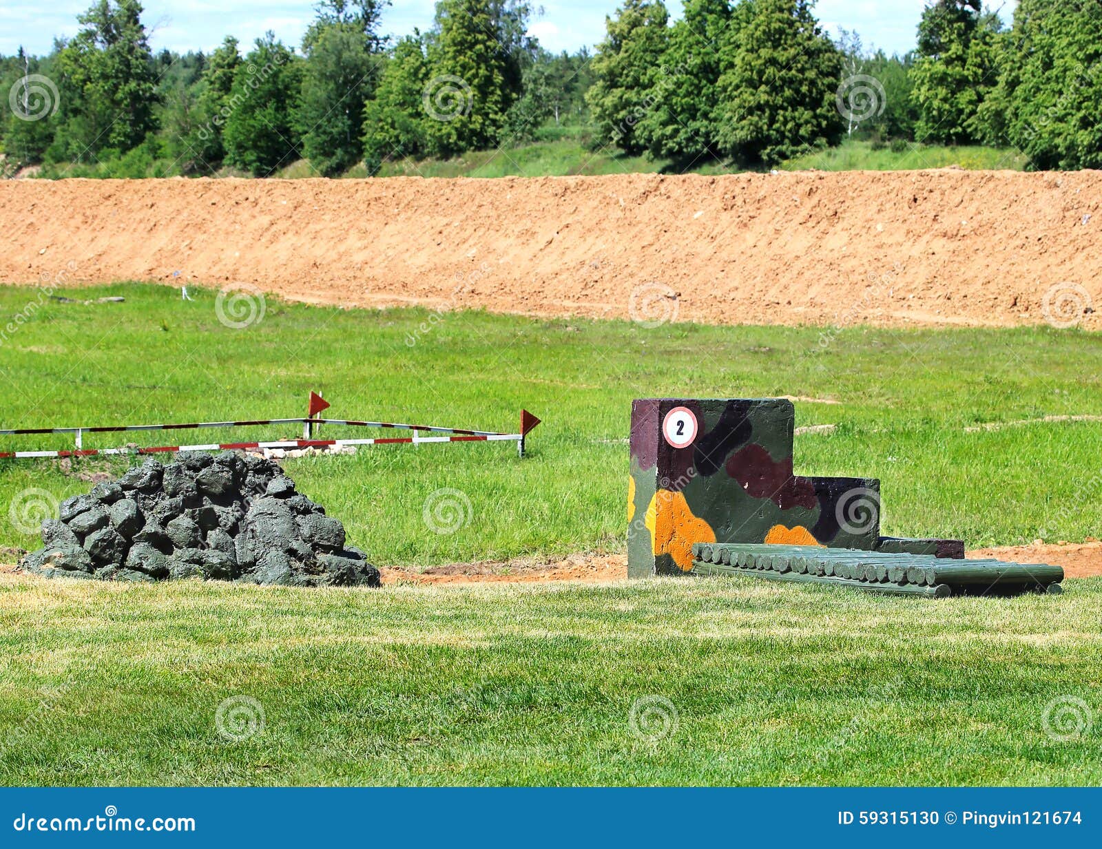 Trench for shooting stock photo. Image of sport, firing - 59315130