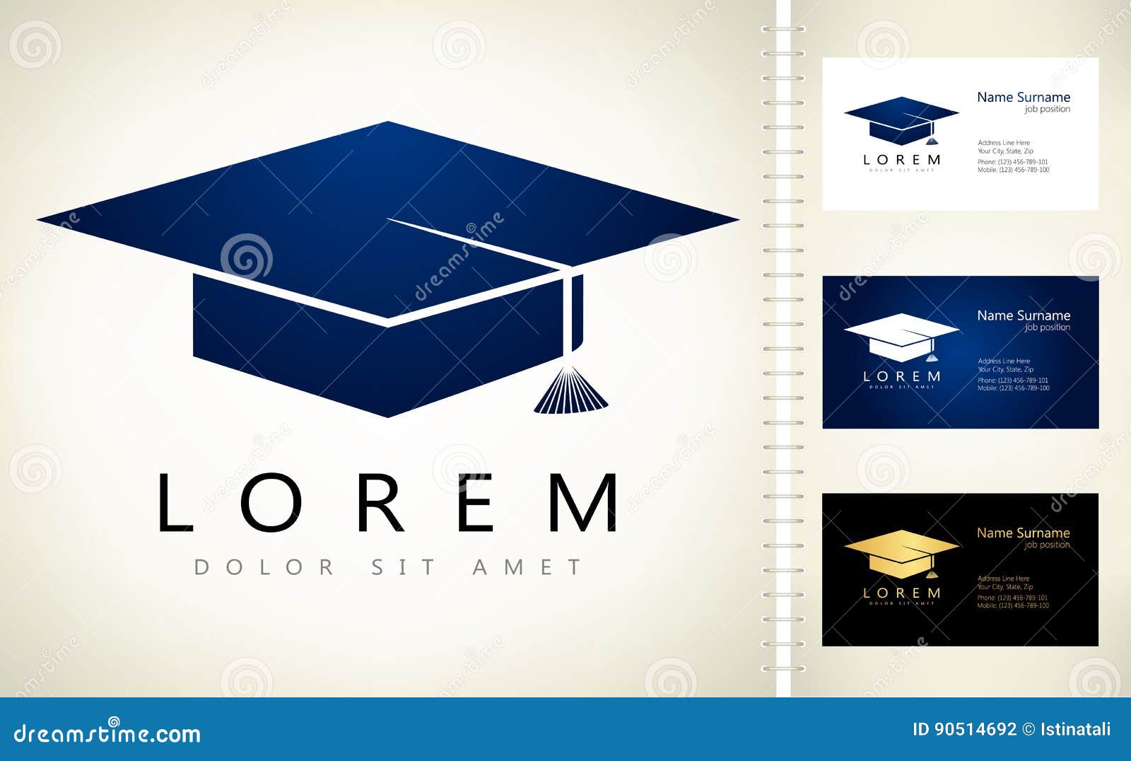 Trencher cap logo stock vector. Illustration of school - 90514692