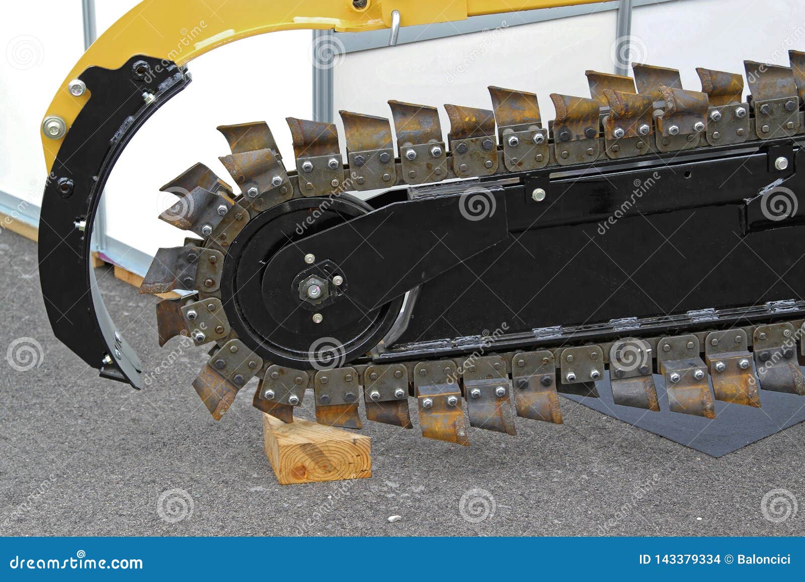 A Trencher Machine Used To Dig Trenches For Laying Pipes Royalty-Free ...