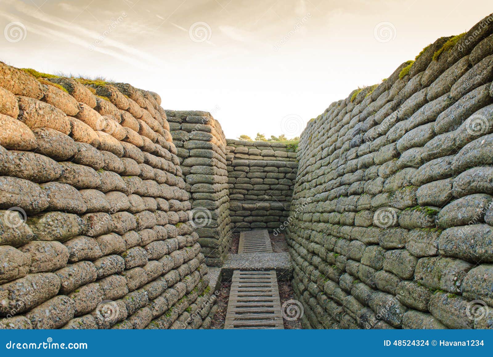 The Trenches on Battlefield of Vimy Ridge France. Stock Photo - Image ...