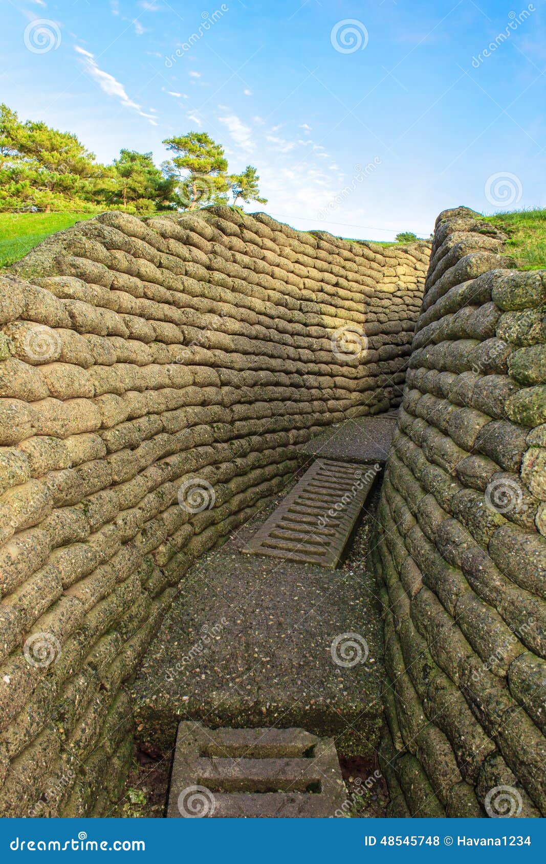 The Trenches on Battlefield of Vimy Ridge France. Stock Photo - Image ...