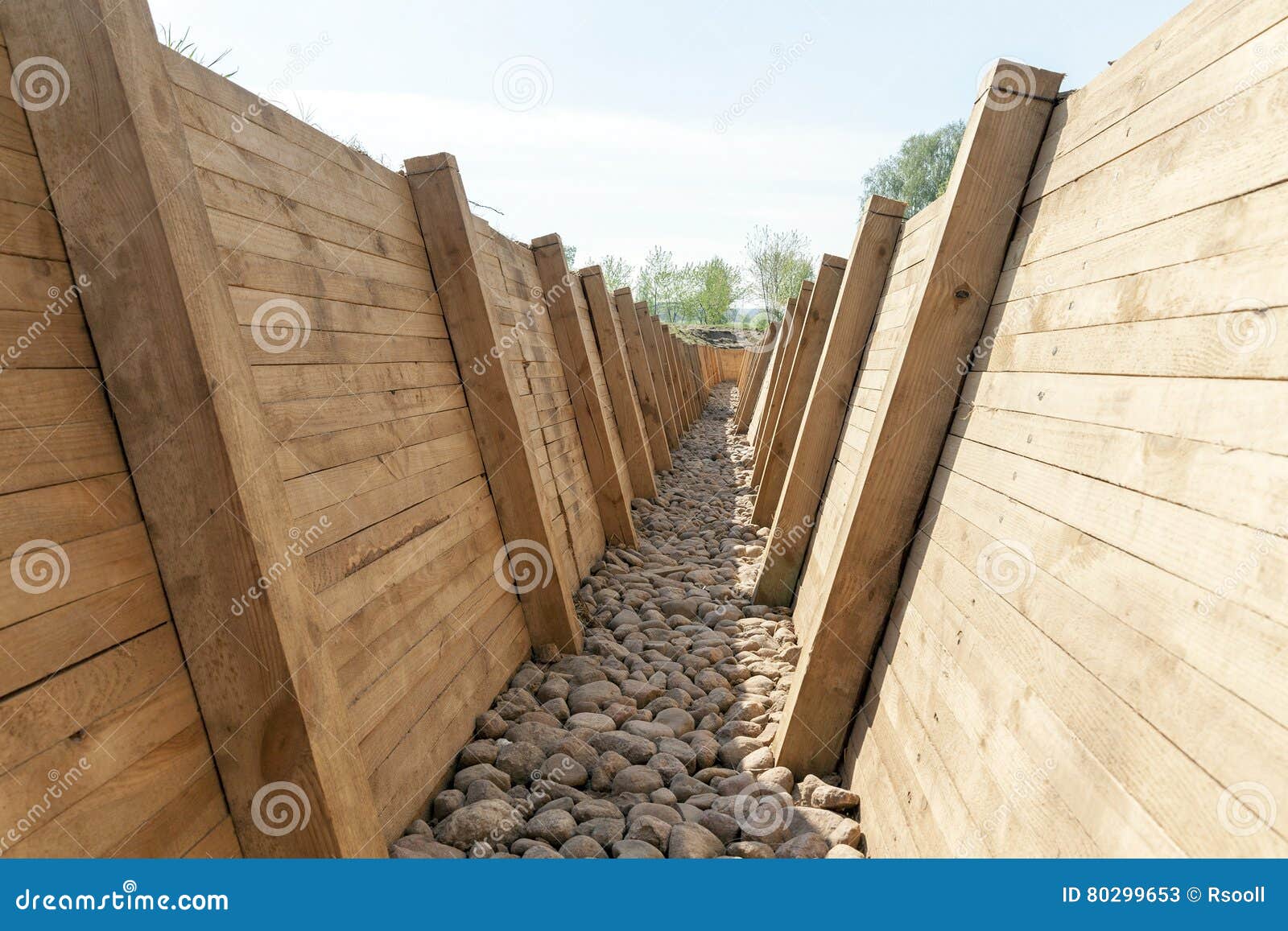 Trenches for combat stock image. Image of field, residence - 80299653