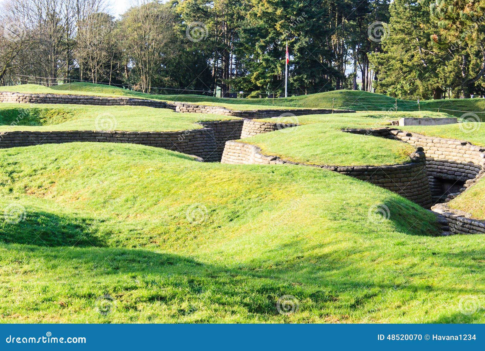 The Trenches and Craters on Battlefield of Vimy Ridge. Stock Photo ...