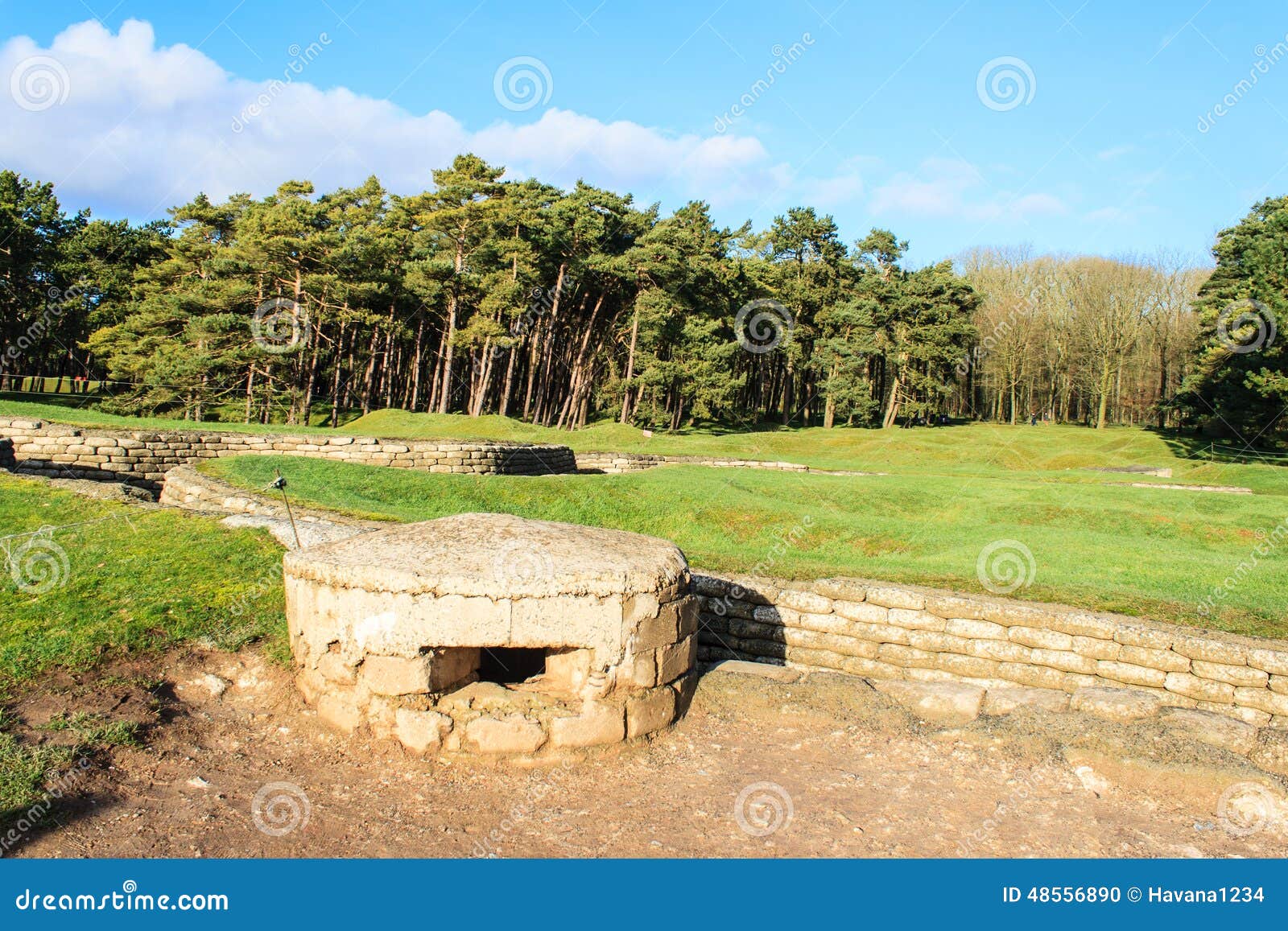 The Trenches and Craters on Battlefield of Vimy Ridge. Stock Photo ...