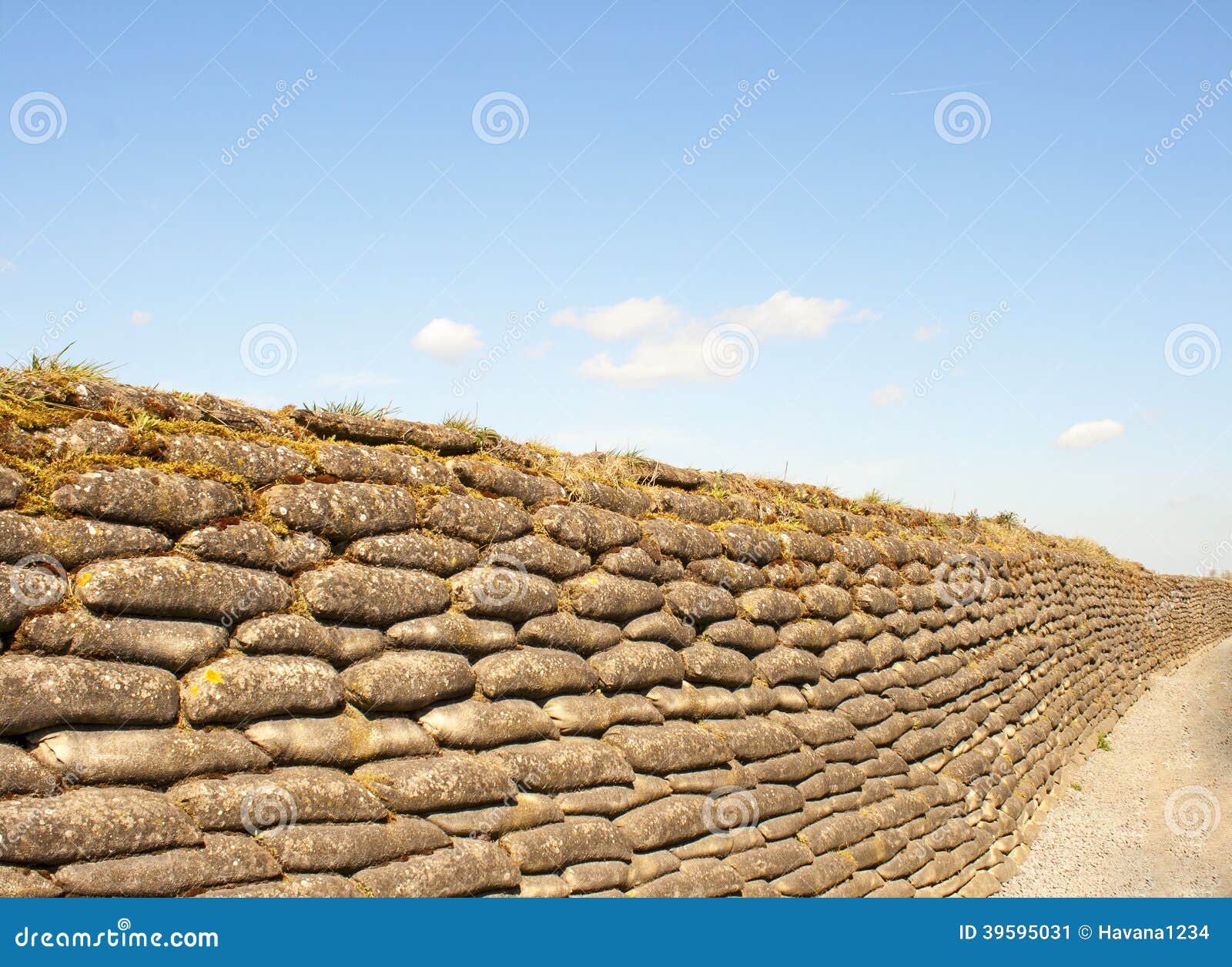 Trenches of Death WW1 Sandbag Flanders Fields Belgium Stock Image ...
