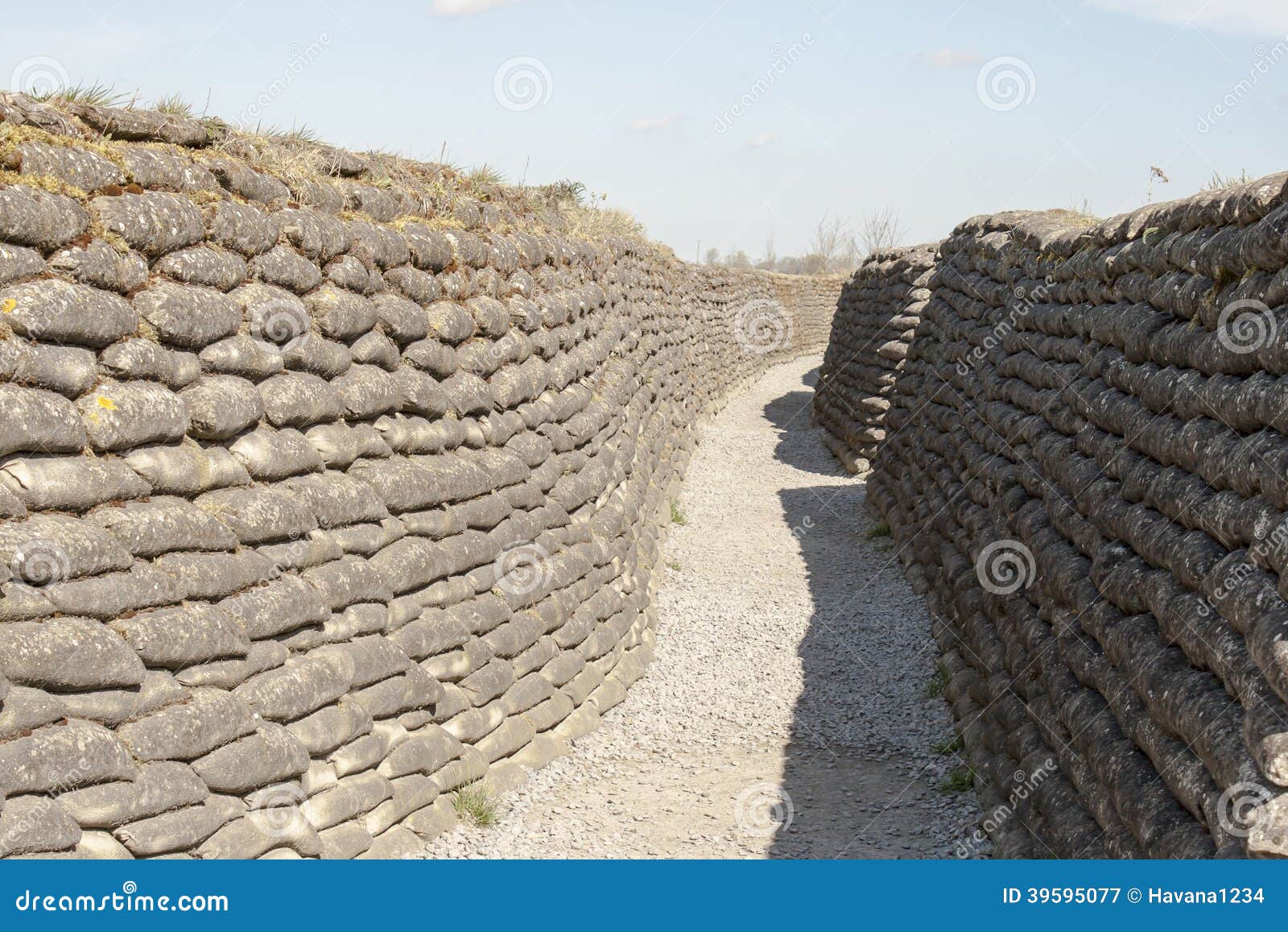 Trenches of Death WW1 Sandbag Flanders Fields Belgium Stock Image ...