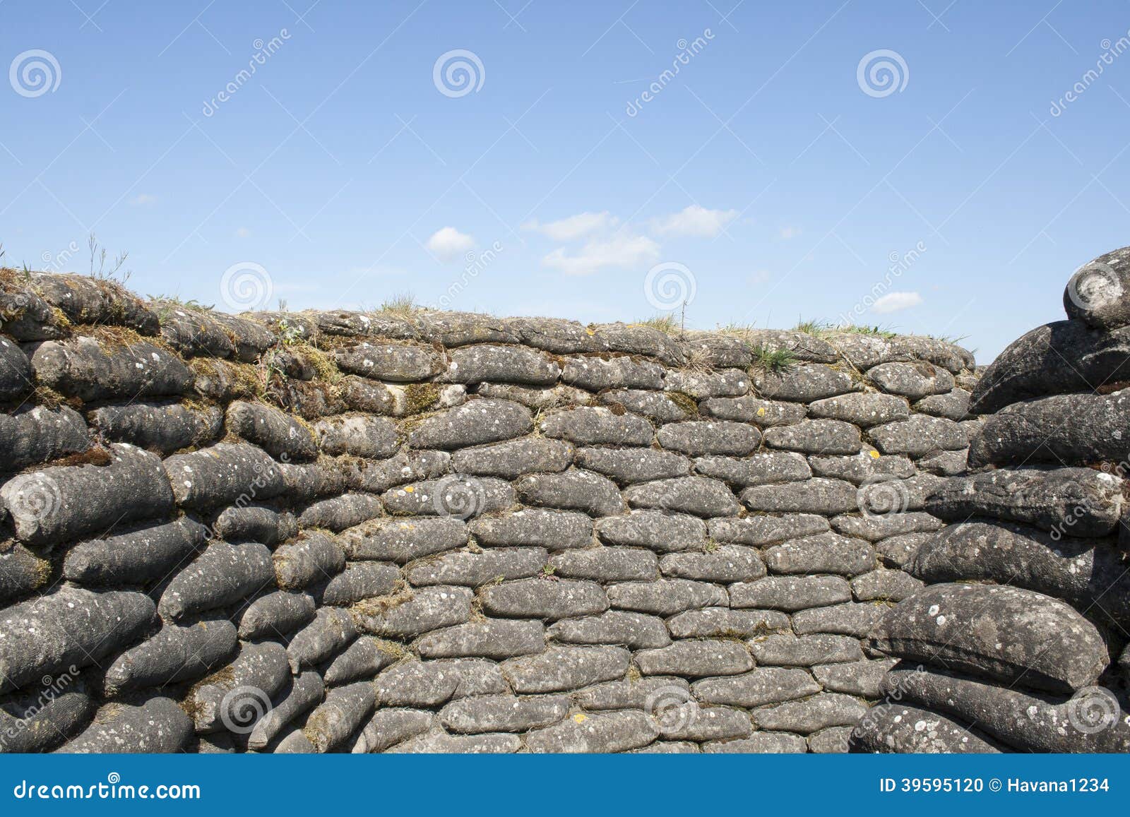 Trenches of Death WW1 Sandbag Flanders Fields Belgium Stock Photo ...