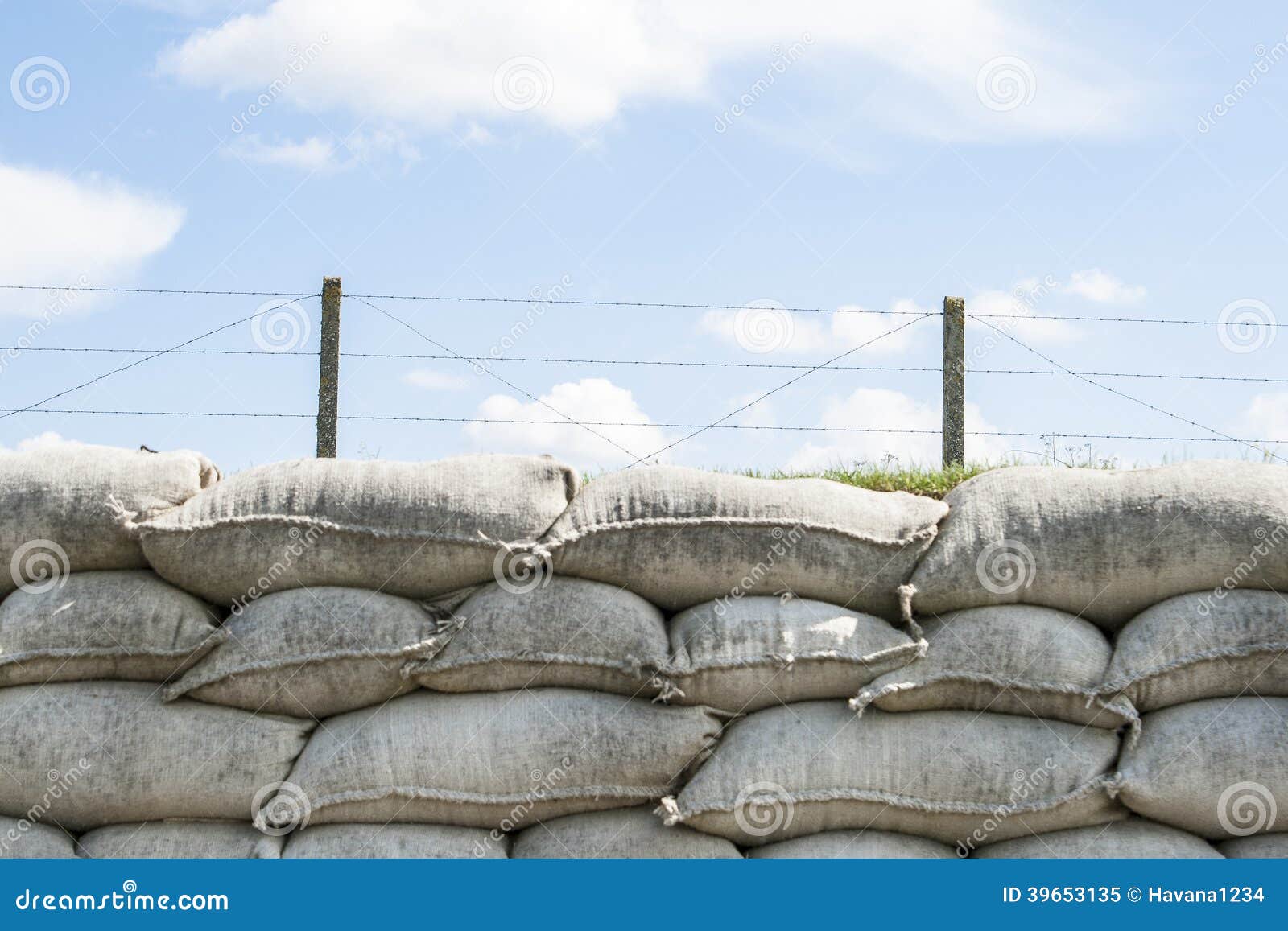 Trenches of Death WW1 Sandbag Flanders Fields Belgium Stock Image ...