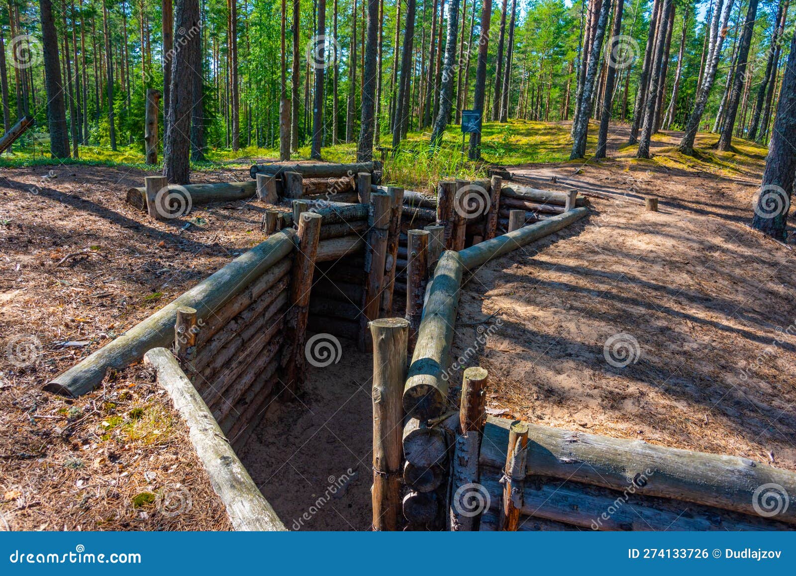 Trenches at Hanko Front Museum in Finland Stock Photo - Image of ...