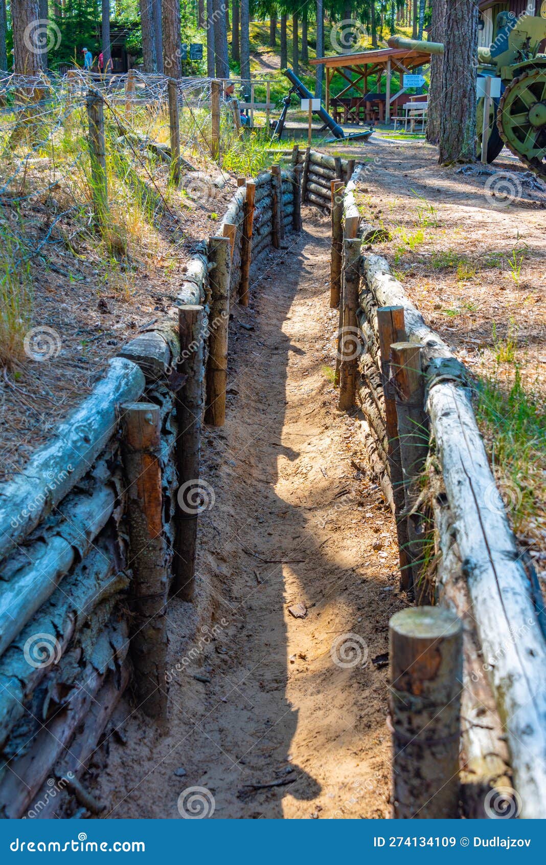 Trenches at Hanko Front Museum in Finland Stock Image - Image of bunker ...