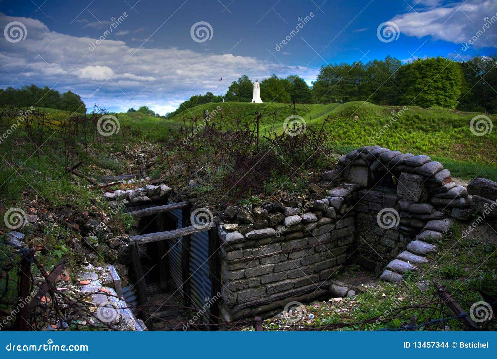 Trenches on the Verdun Frontline Stock Photo - Image of trenches, 1918: ...