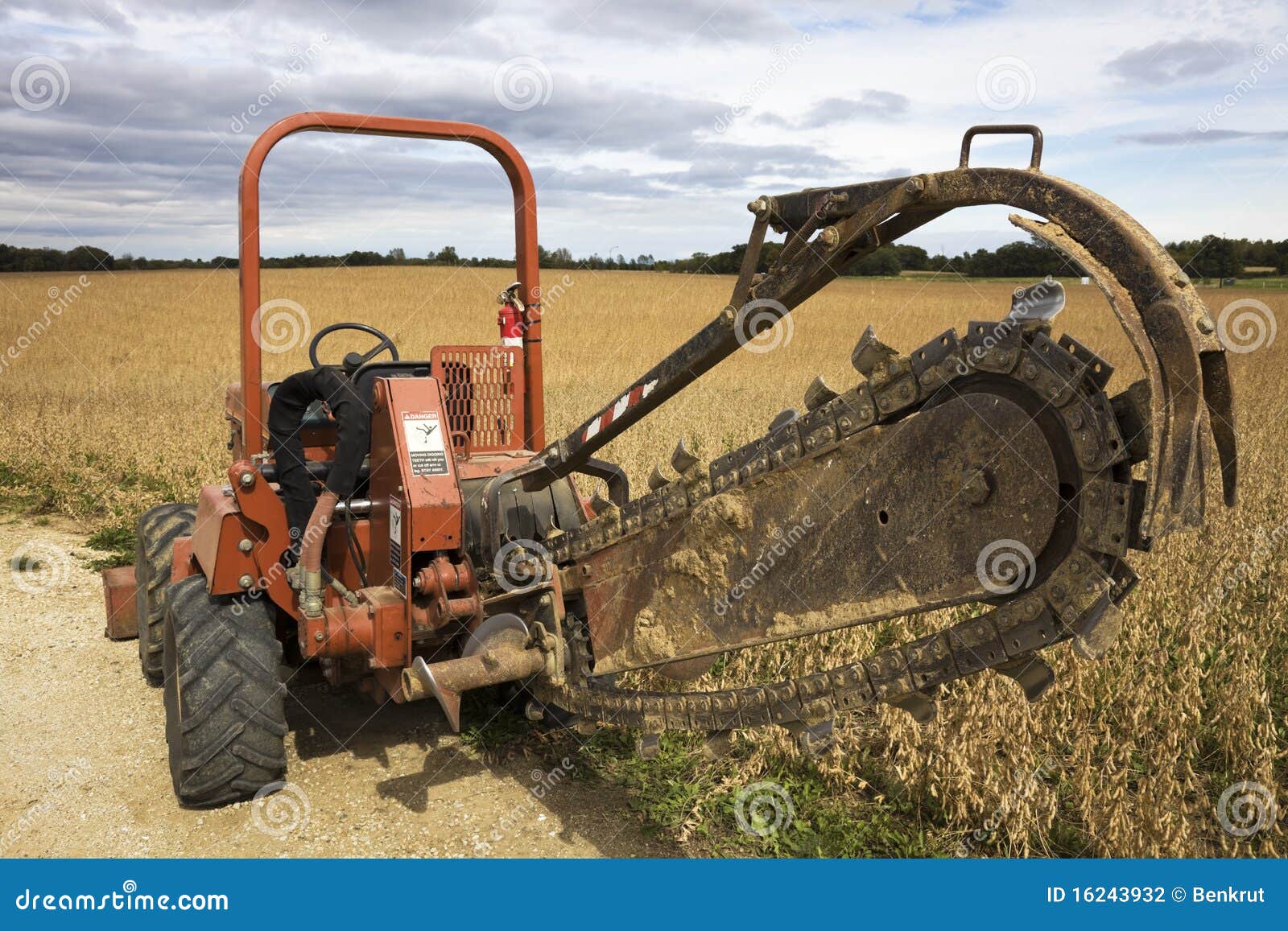 Trenching machine stock photo. Image of machine, digging - 16243932