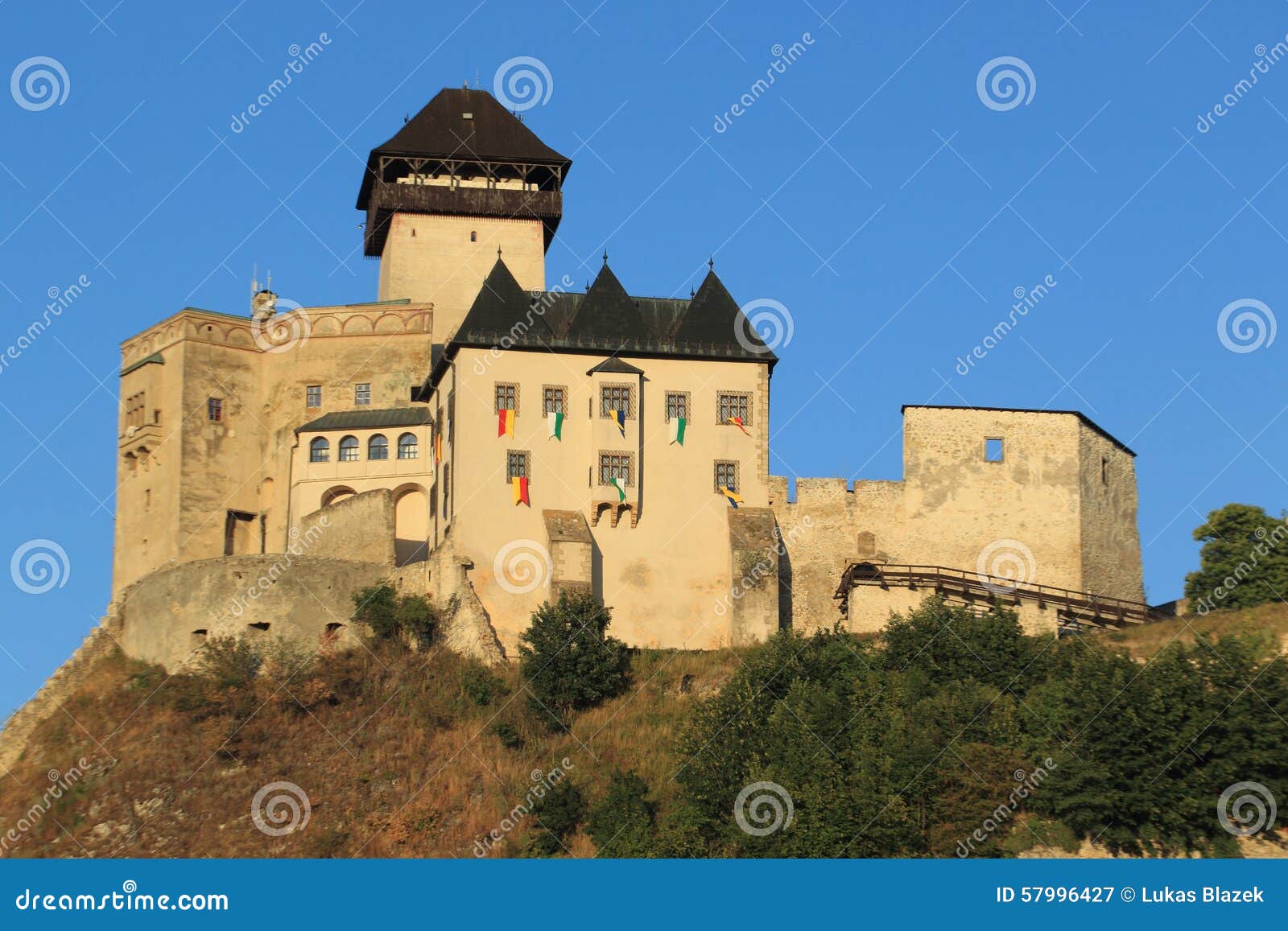 Trencin castle stock image. Image of castle, preserved - 57996427