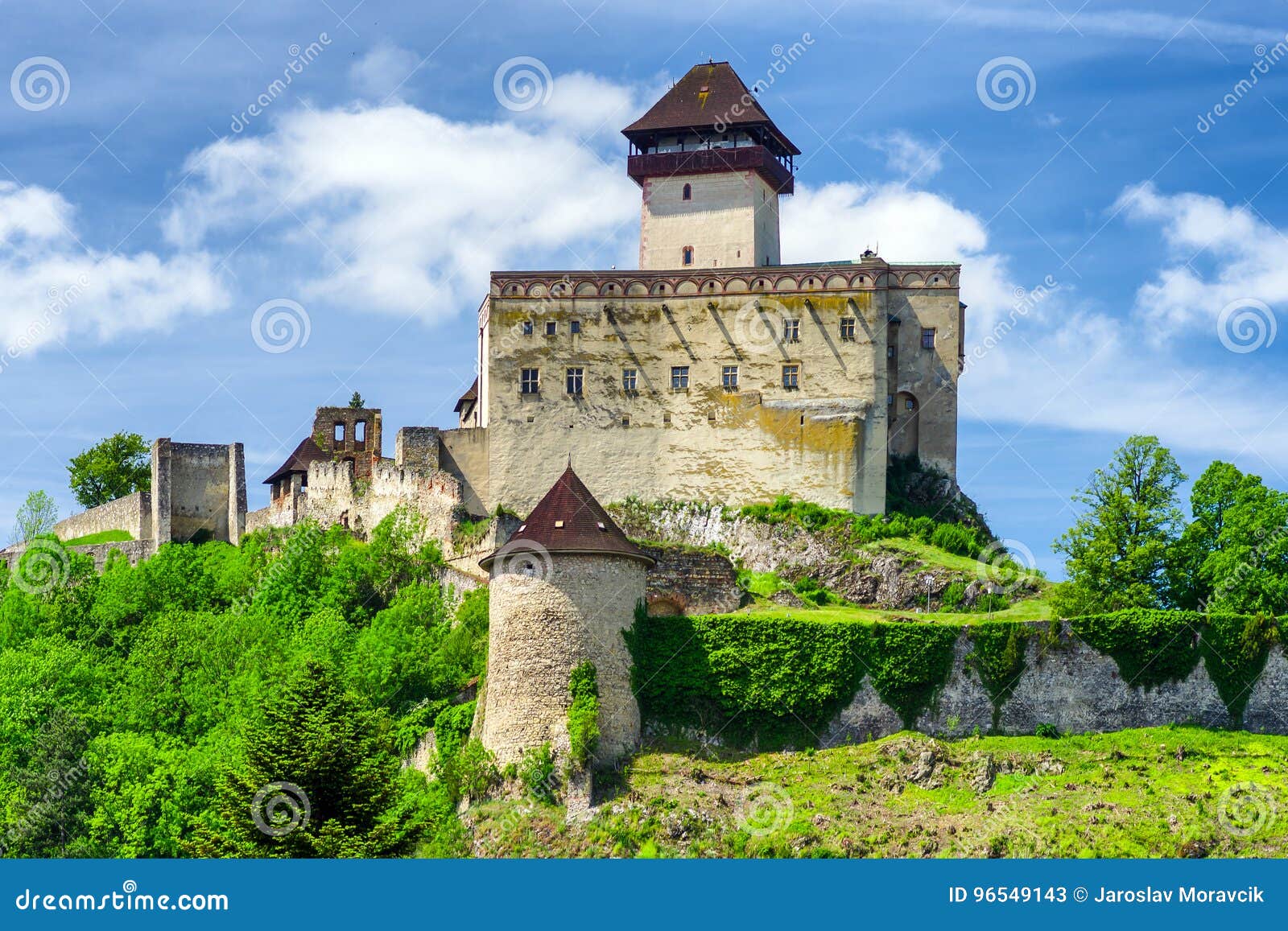 Trencin castle, Slovakia stock image. Image of building - 96549143
