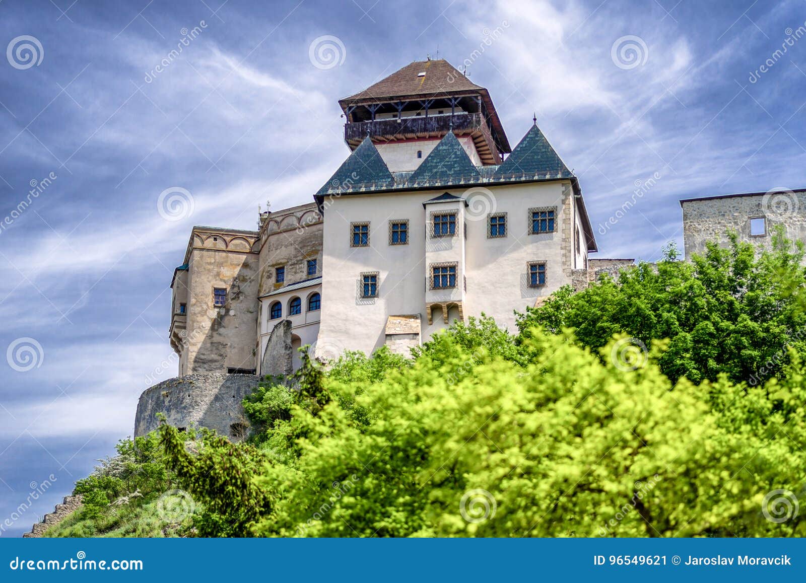 Trencin castle, Slovakia stock image. Image of wall, historic - 96549621