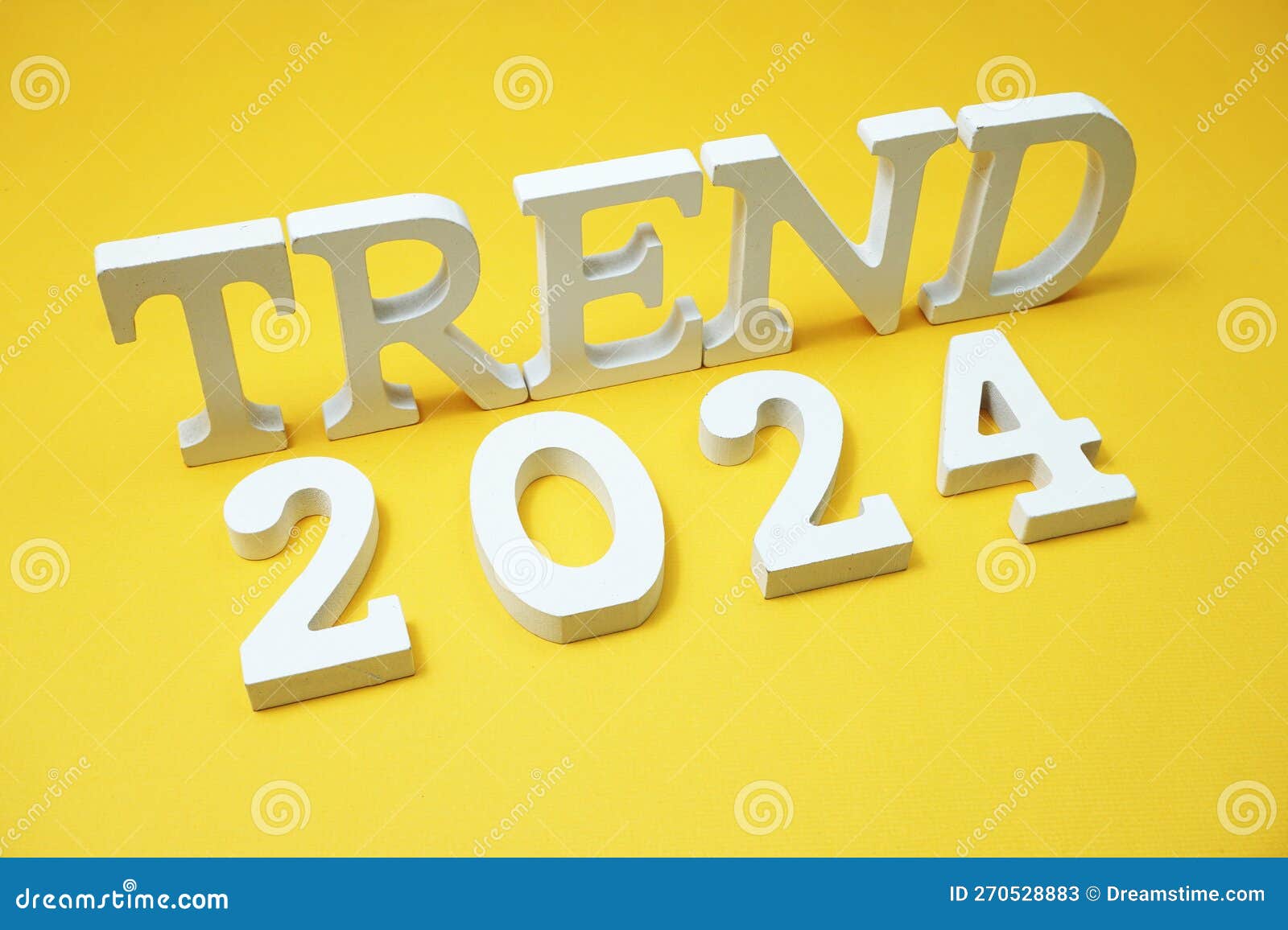 Trend 2024 Alphabet Letter on Yellow Background Stock Image - Image of ...