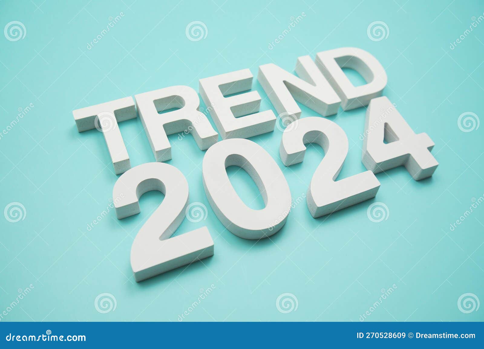 Trend 2024 Alphabet Letters on Blue Background Stock Image - Image of ...