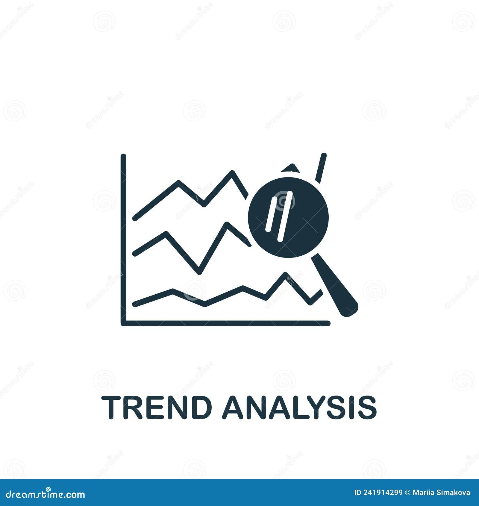 Trend Analysis Icon. Monochrome Simple Icon for Templates, Web Design ...