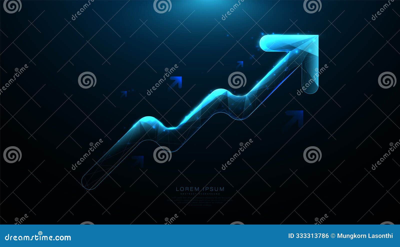 Trend Arrow Up. Rising Arrow. Arrows Going Up. Glowing Low Poly ...