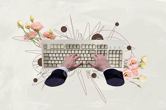 Trend Artwork Sketch Image Photo Collage of Huge Hand Appear Hold ...