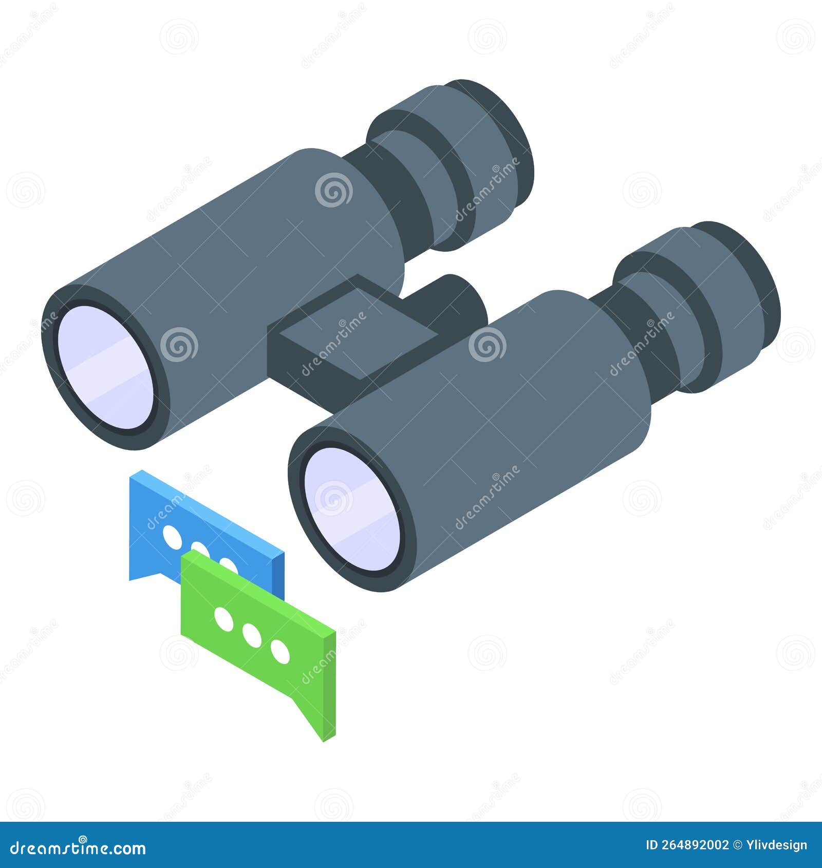 Trend Binoculars Icon Isometric Vector. Future Work Stock Illustration ...