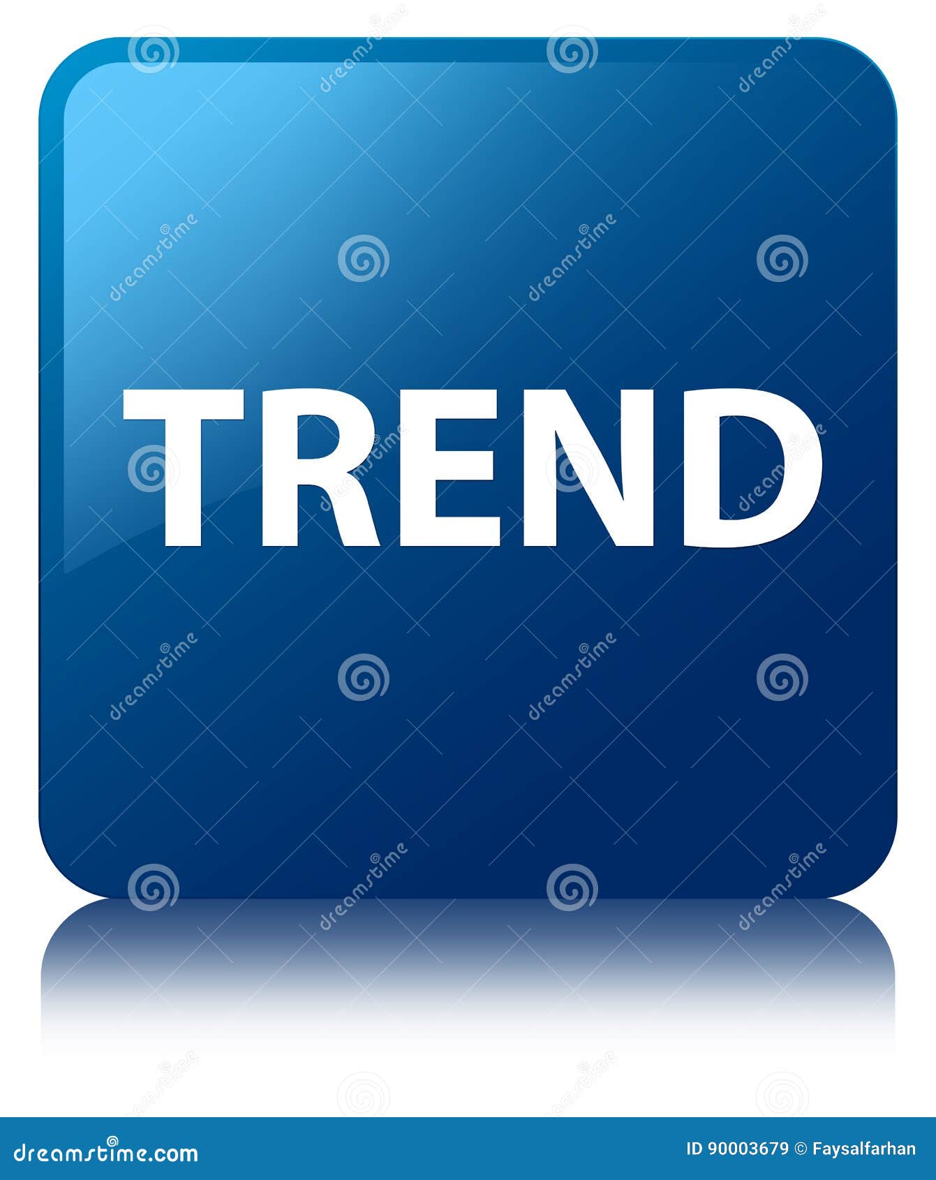 Trend blue square button stock illustration. Illustration of buzz ...