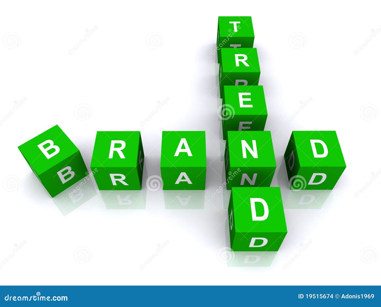 Trend and Brand Word Blocks Stock Illustration - Illustration of word ...