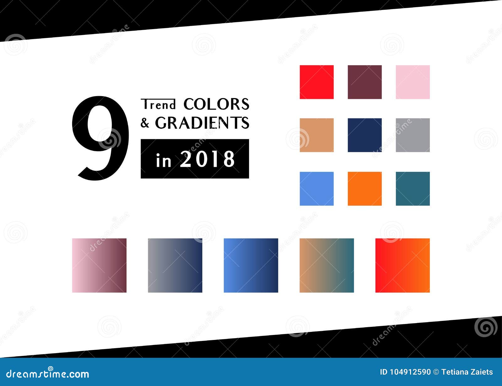 Trend Color and Gradients in 2018 Stock Vector - Illustration of colour ...