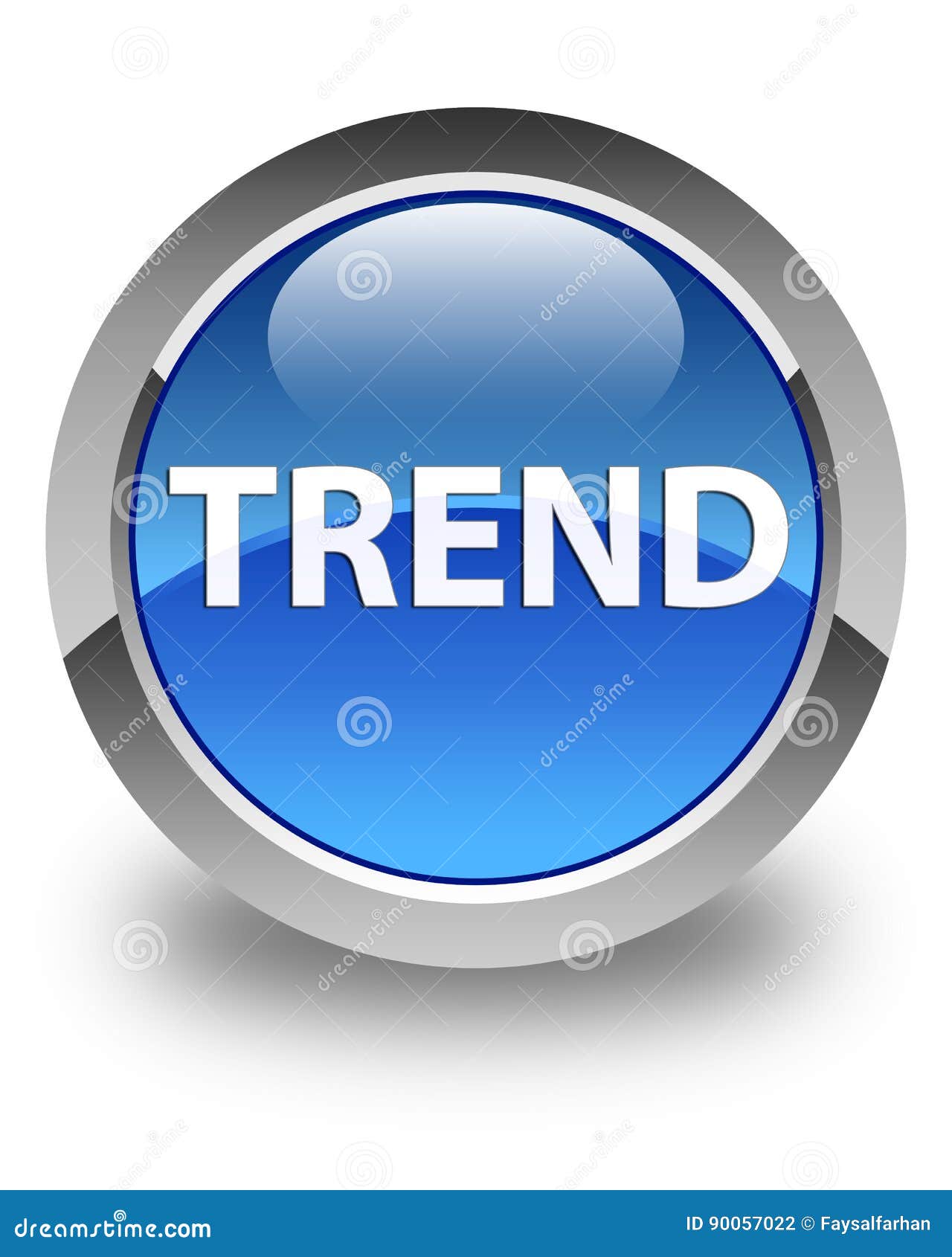 Trend Glossy Blue Round Button Stock Illustration - Illustration of ...