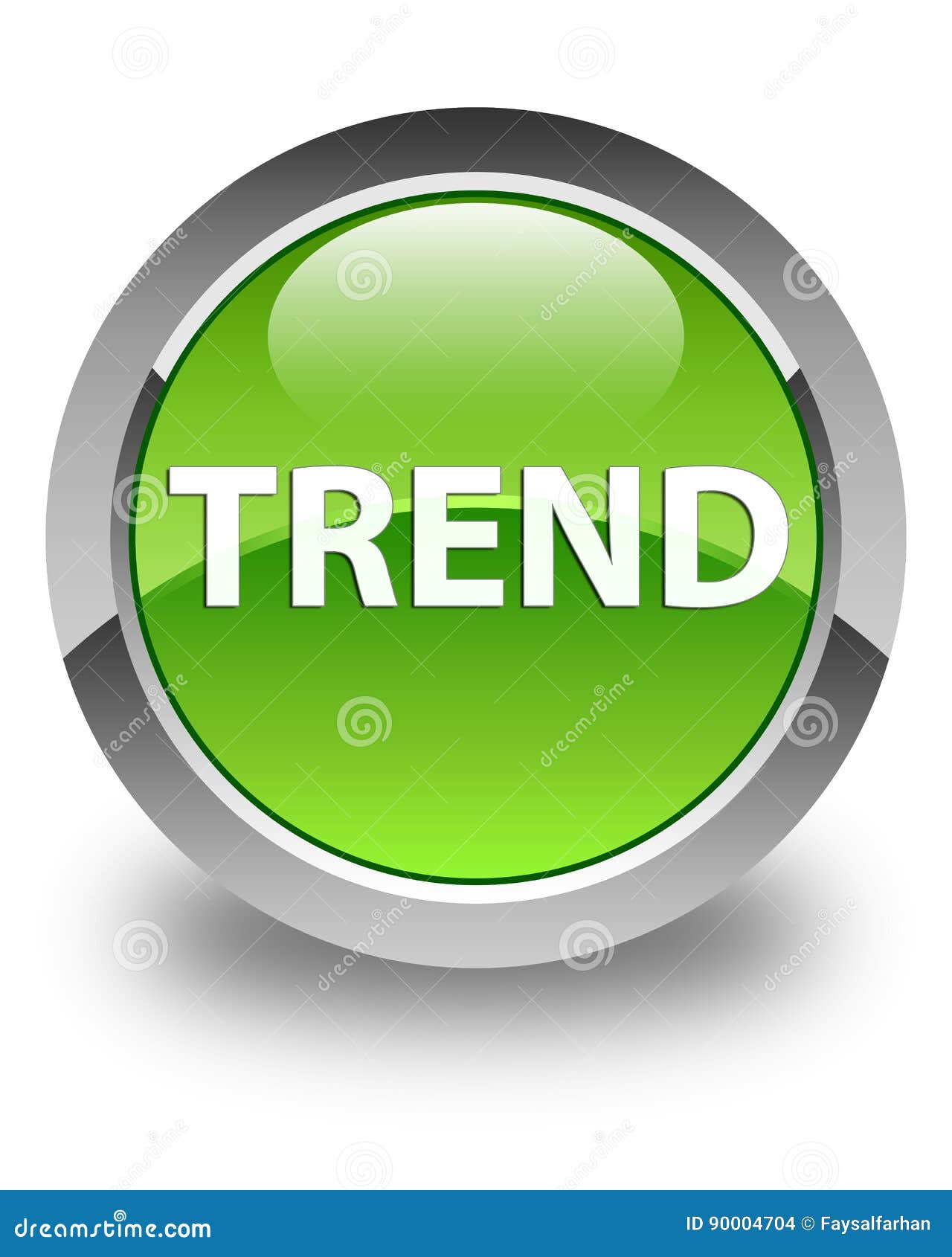 Trend Glossy Green Round Button Stock Illustration - Illustration of ...