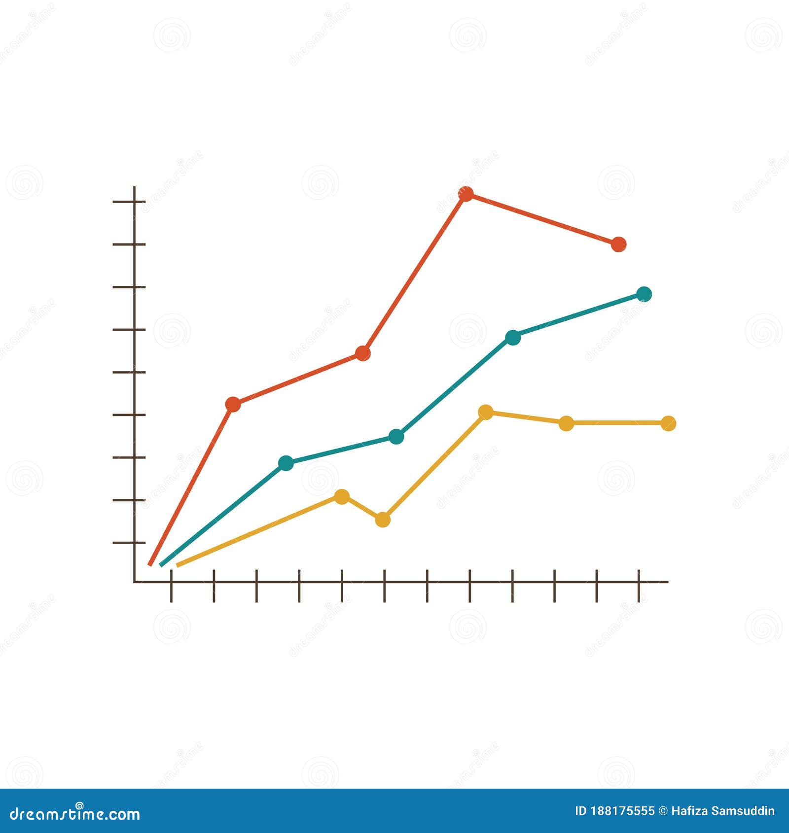 Trend Graph. Vector Illustration Decorative Design Stock Vector ...
