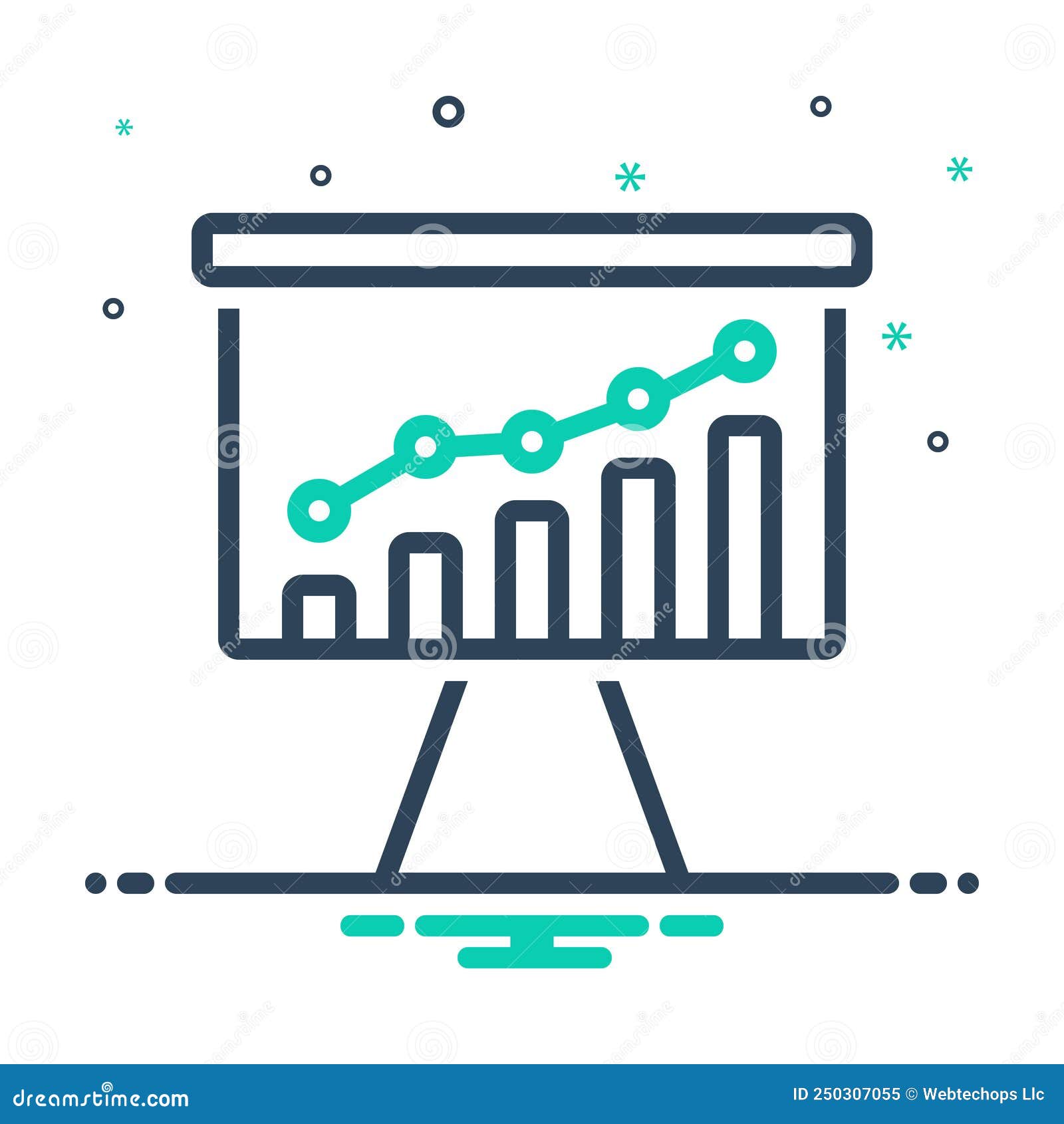 Mix Icon for Trend, Tendency and Financial Stock Illustration ...