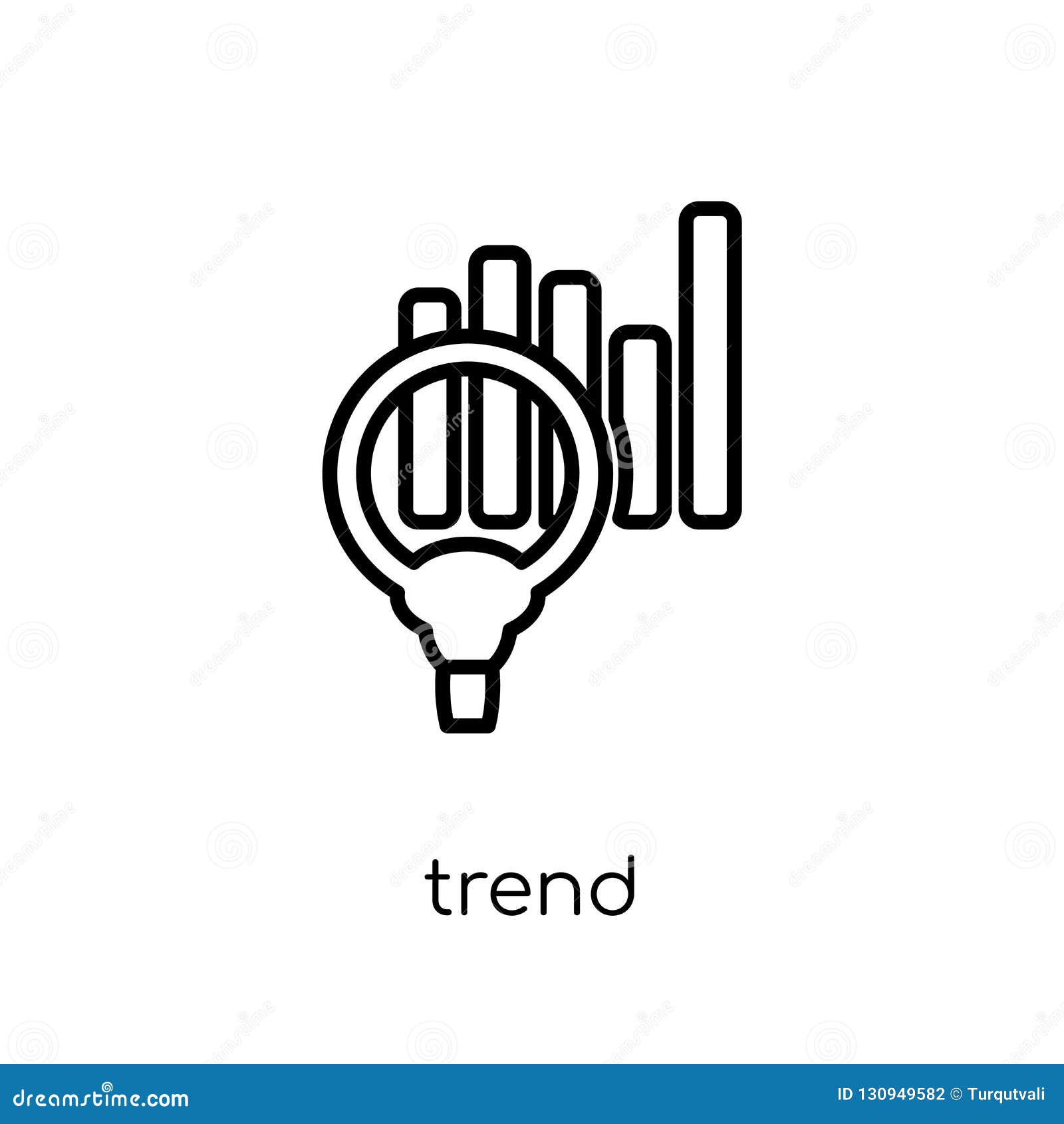 Trend Icon. Trendy Modern Flat Linear Vector Trend Icon on White Stock ...
