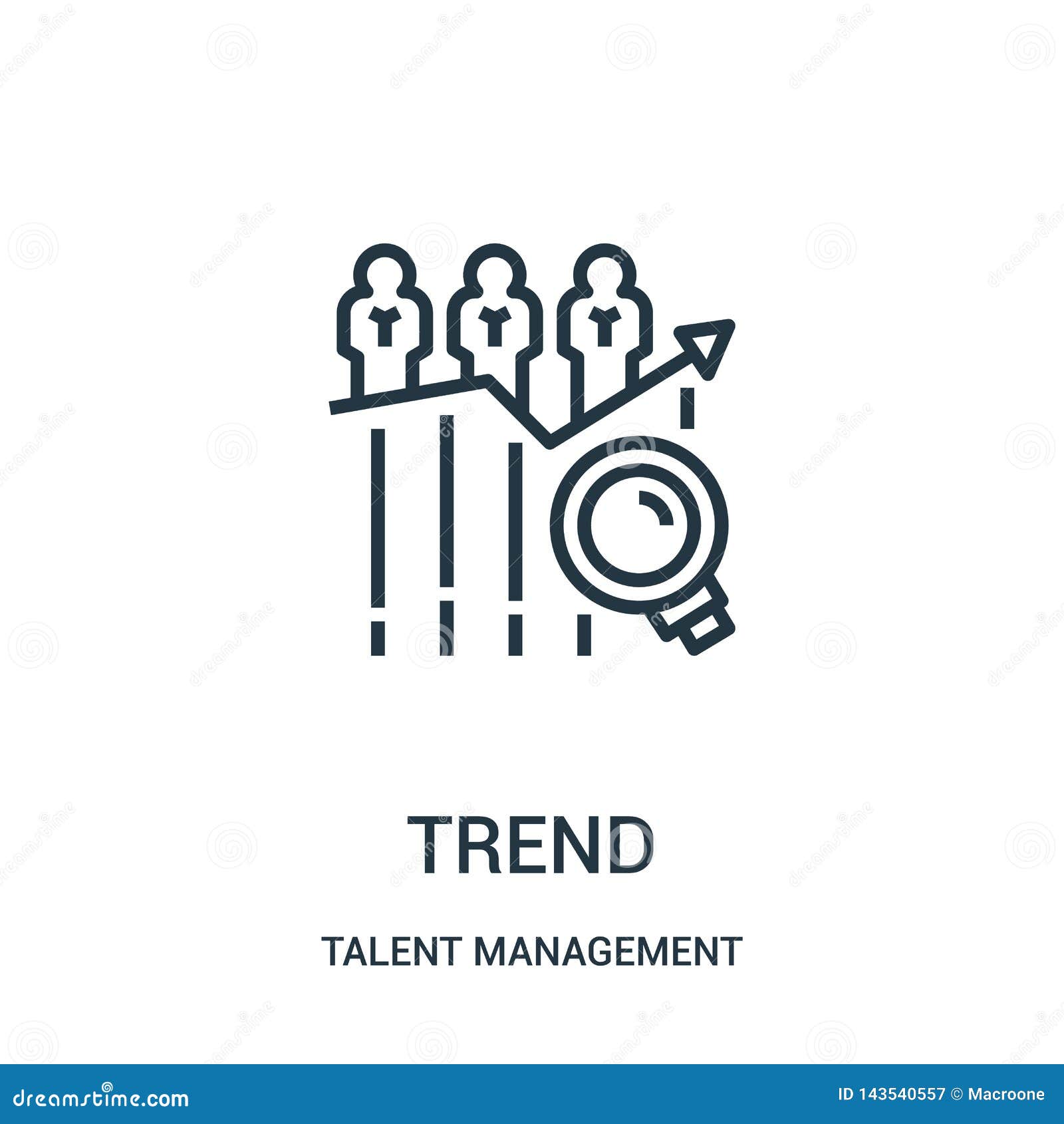 Trend Icon Vector from Talent Management Collection. Thin Line Trend ...