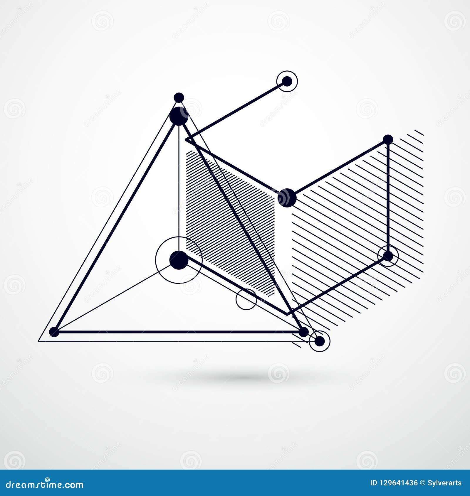 Trend Isometric Geometric Pattern Black and White Background Wit Stock ...